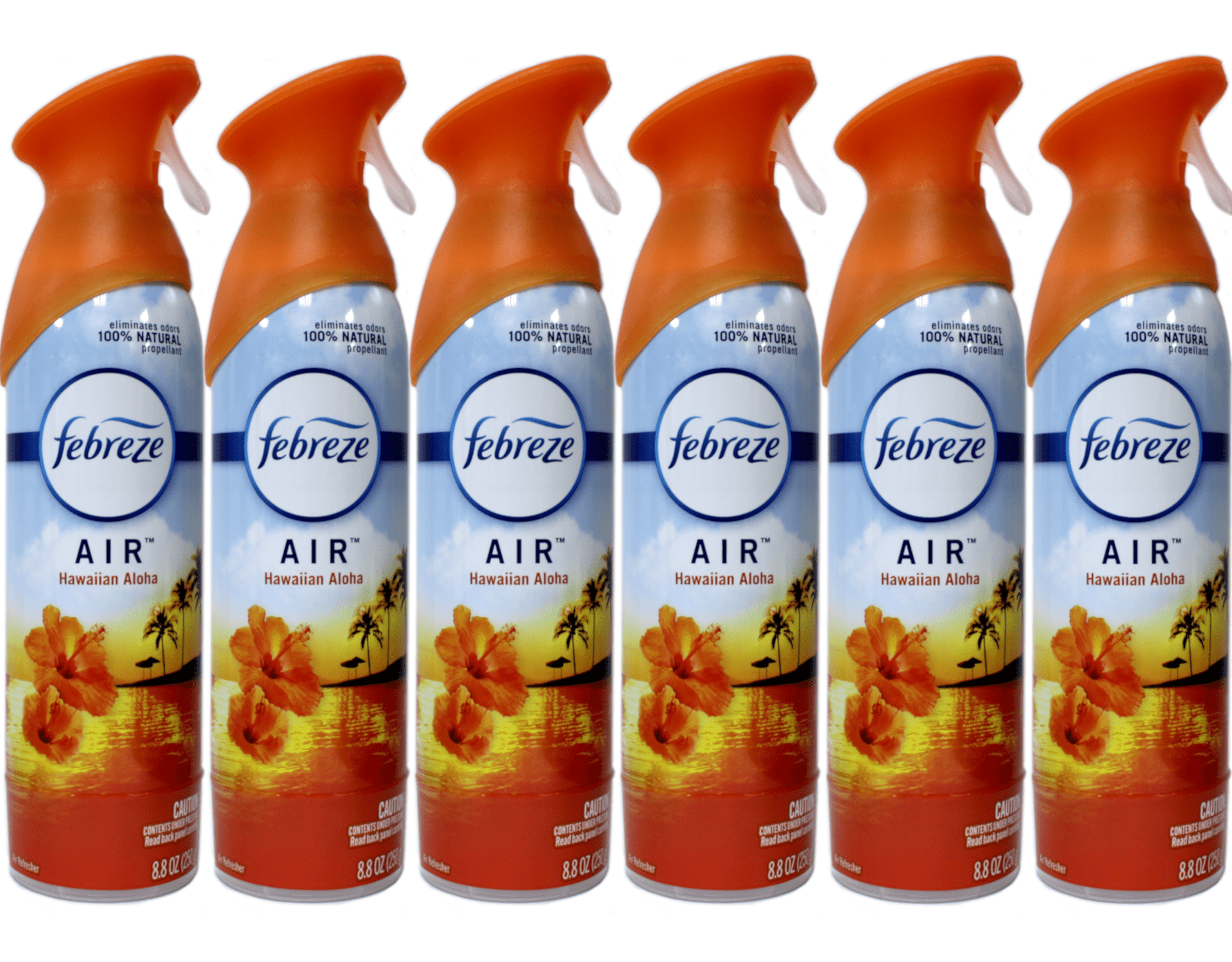 Febreze Air Freshener, Odor Eliminator, Hawaiian Aloha Scent, 8.8 Oz Spray (Pack of 6) - Walmart.com