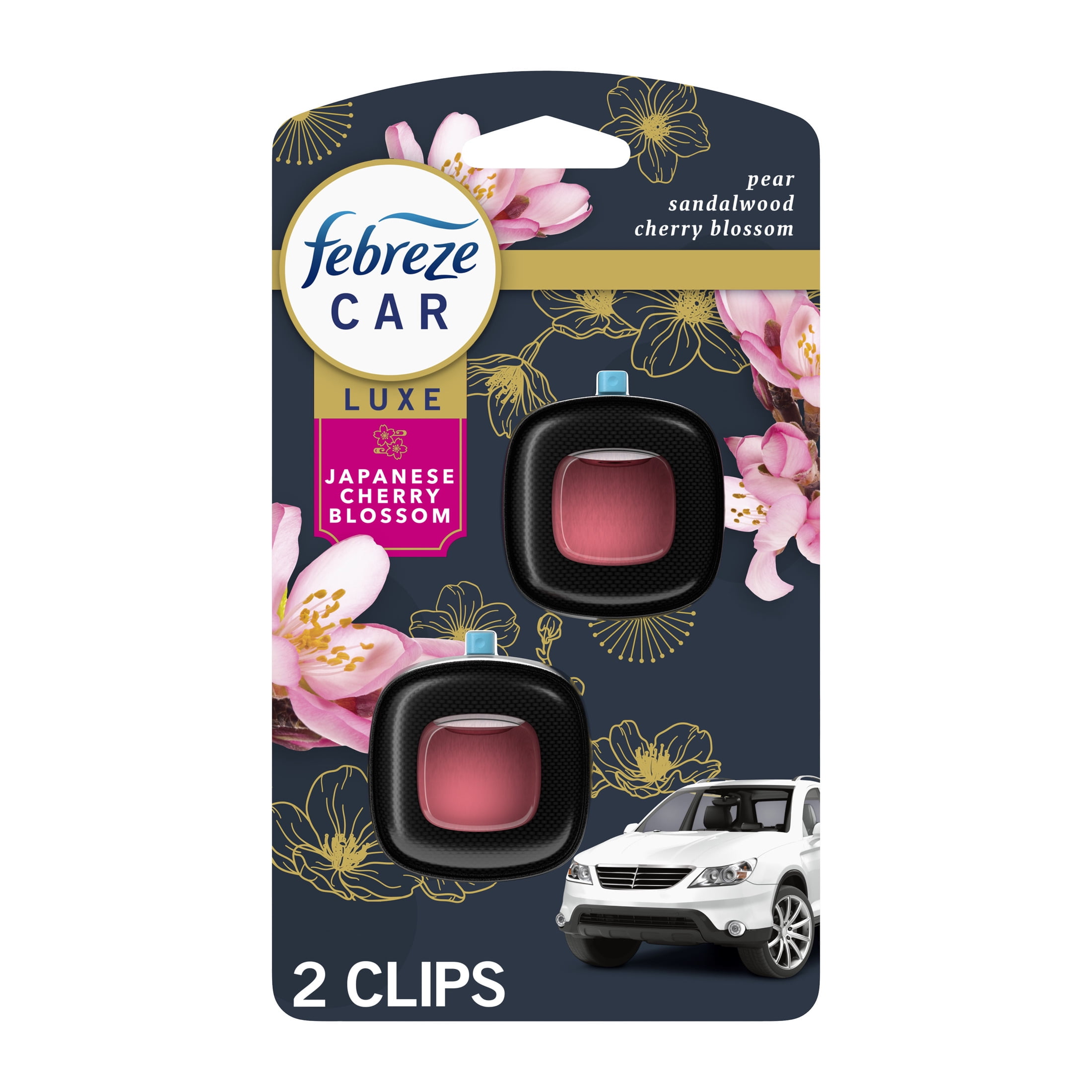 Febreze CAR Air Freshener, Odor-Fighting Automotive Vent Clip, Japanese ...