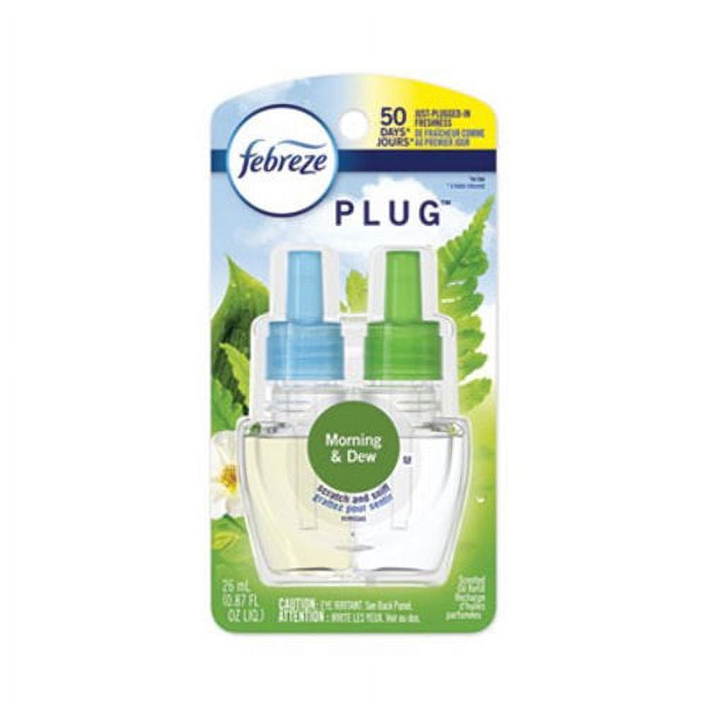 Febreze Air Freshener Refills, Morning and Rain, 0.87-oz, 6 Refills ...