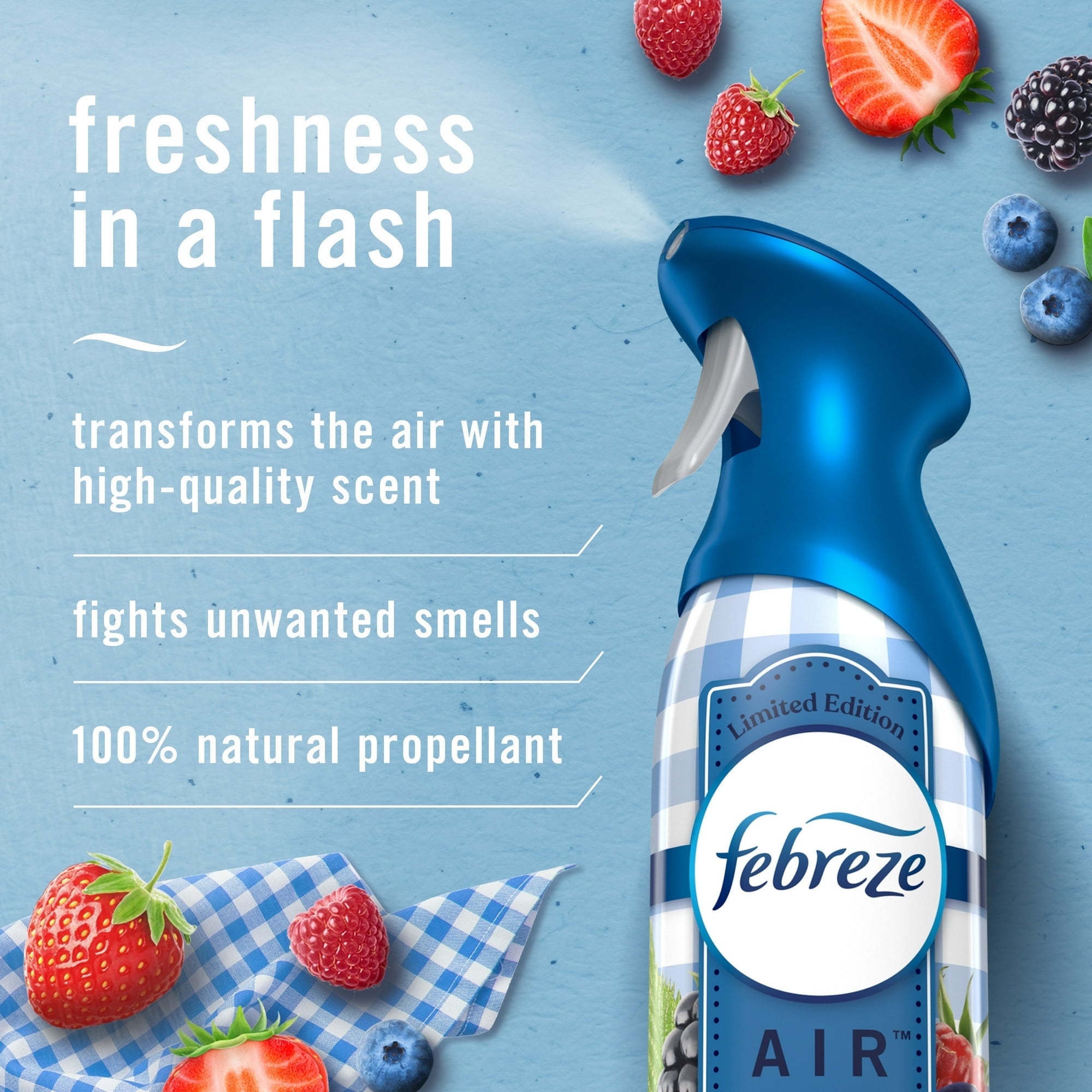 Febreze Air Freshener Spray, Odor-Fighting Room Spray, Summer Berry ...