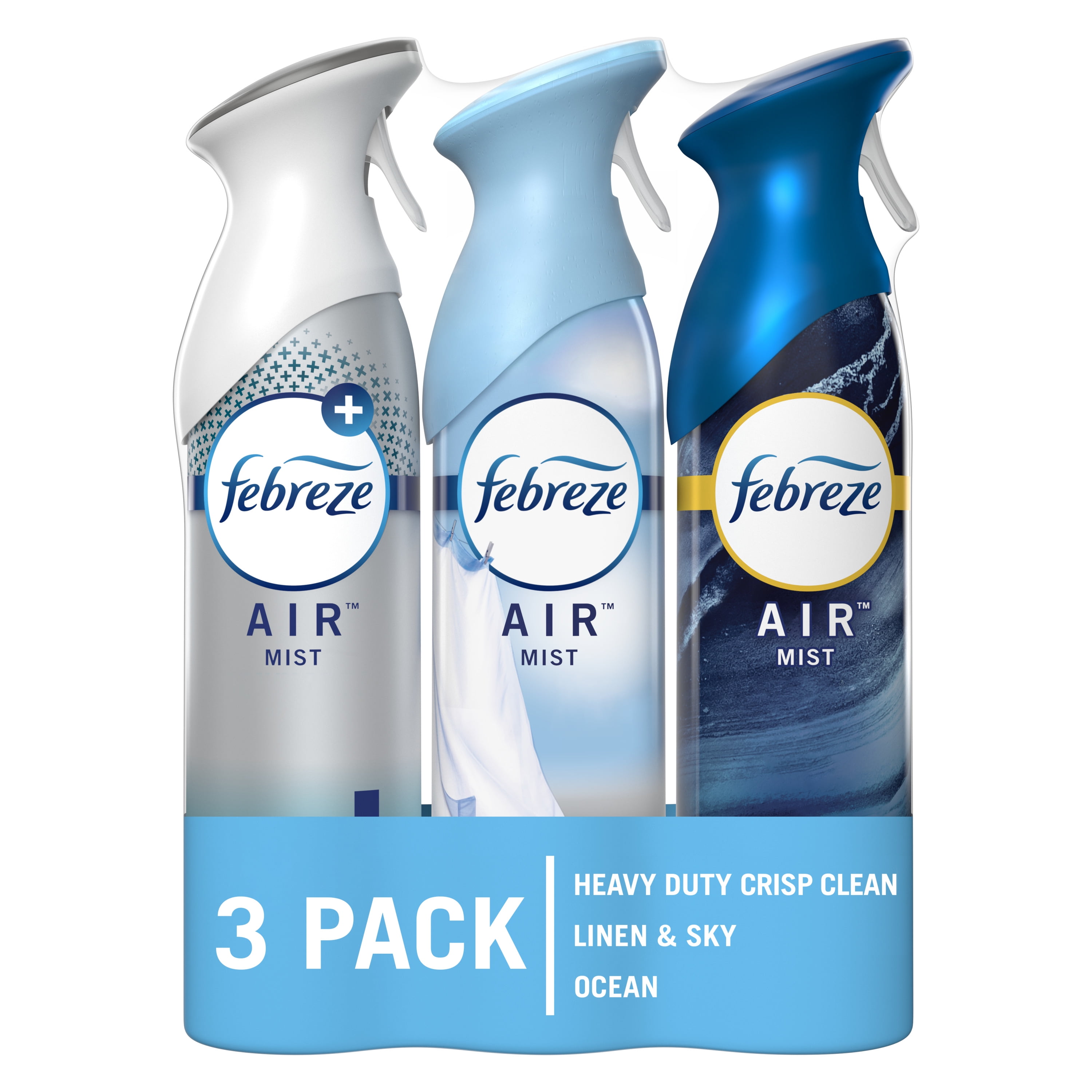 Febreze Air Mist Air Freshener Mixed Ocean 8.8 oz 3 Count Fight Odors ...