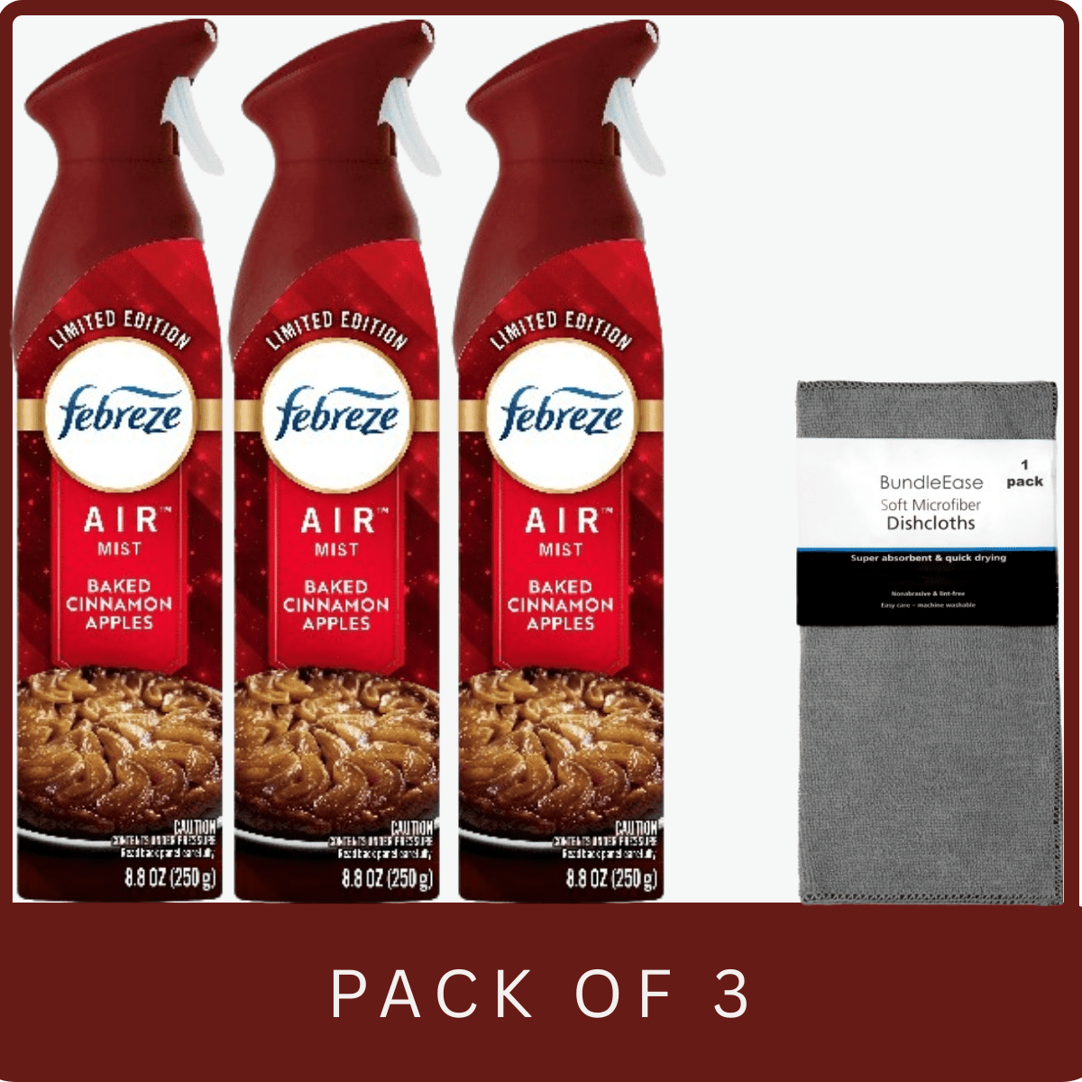 Febreze Air Mist Odor-Fighting Baked Cinnamon Apples 8.8 oz Aerosol ...