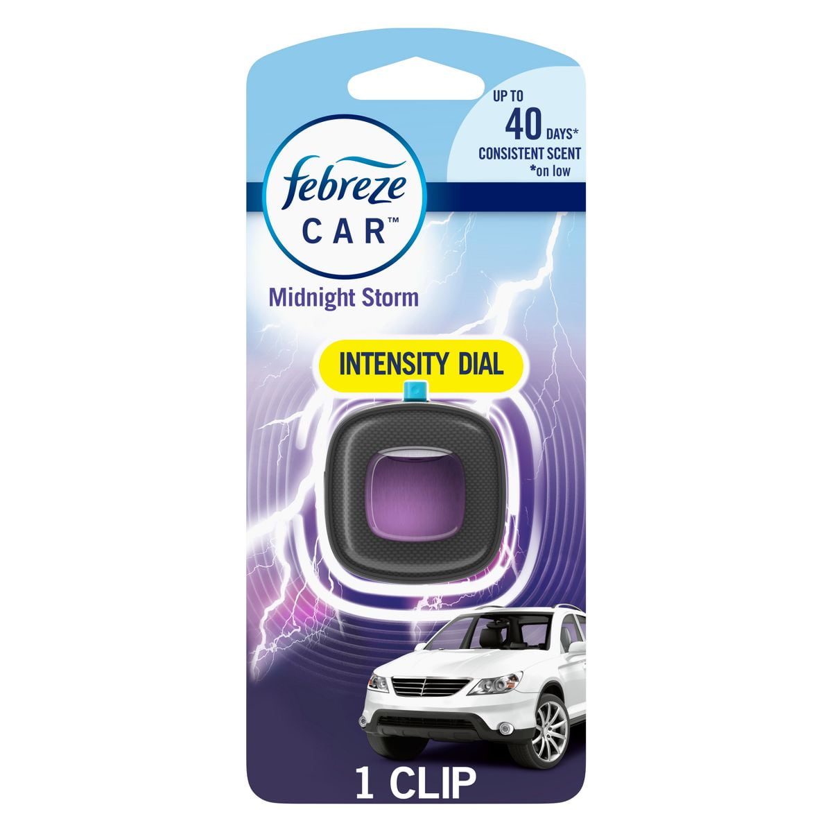 Febreze Car Air Freshener Midnight Storm - 0.06 fl oz - Walmart.com