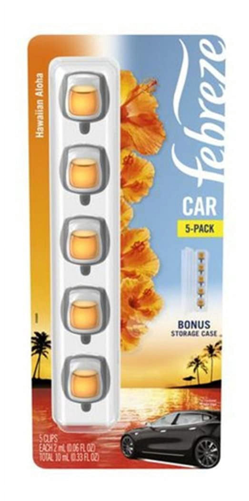 Febreze Car Hawaiian Aloha 5 Pack With Bonus Storage Case - Walmart.com
