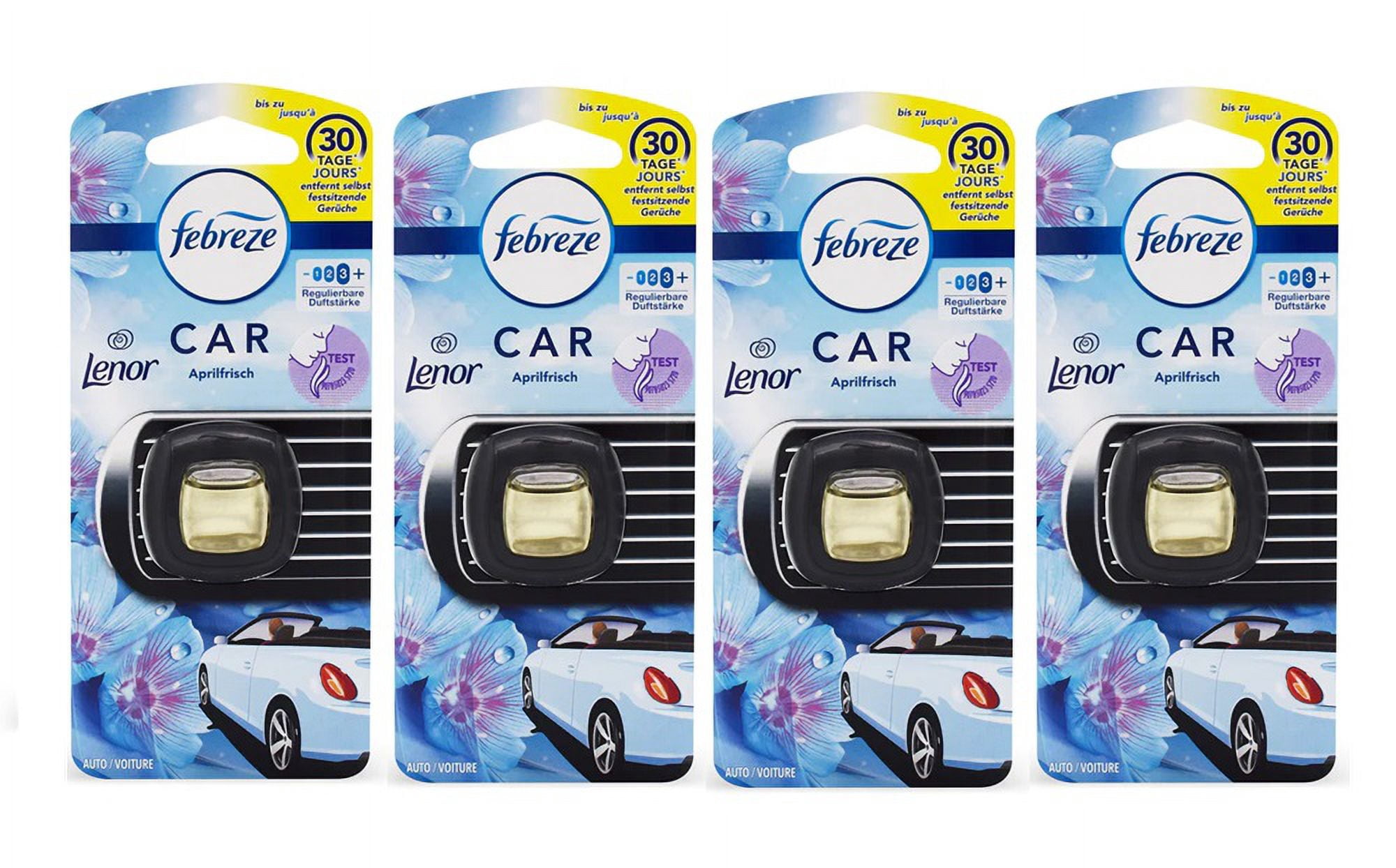 Febreze Car Vent Clips Air Freshener and Odor Eliminator, Lenor April ...