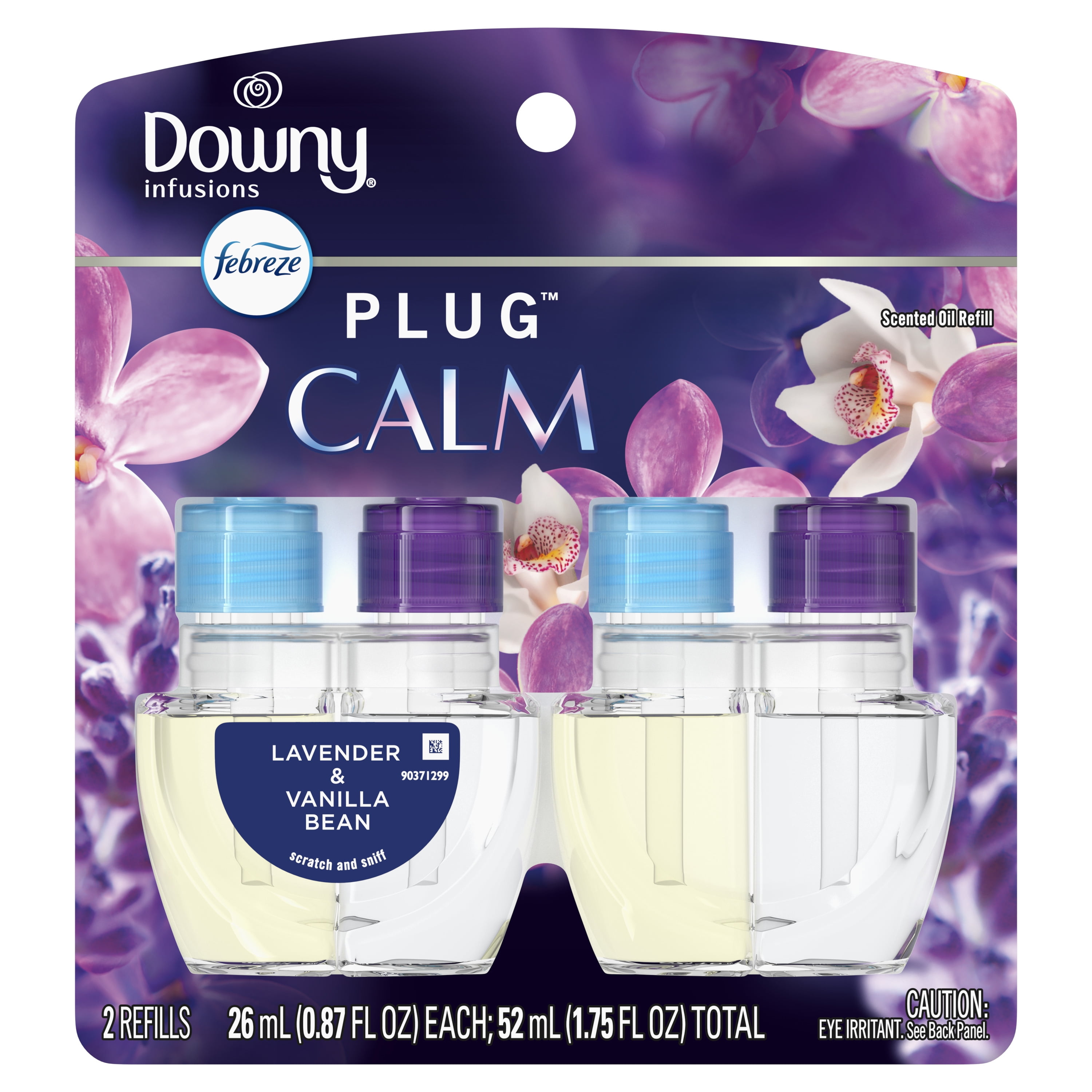 Febreze Plug In Air Freshener, Odor-Fighting Oil Refill, Downy Calm, 2 ...