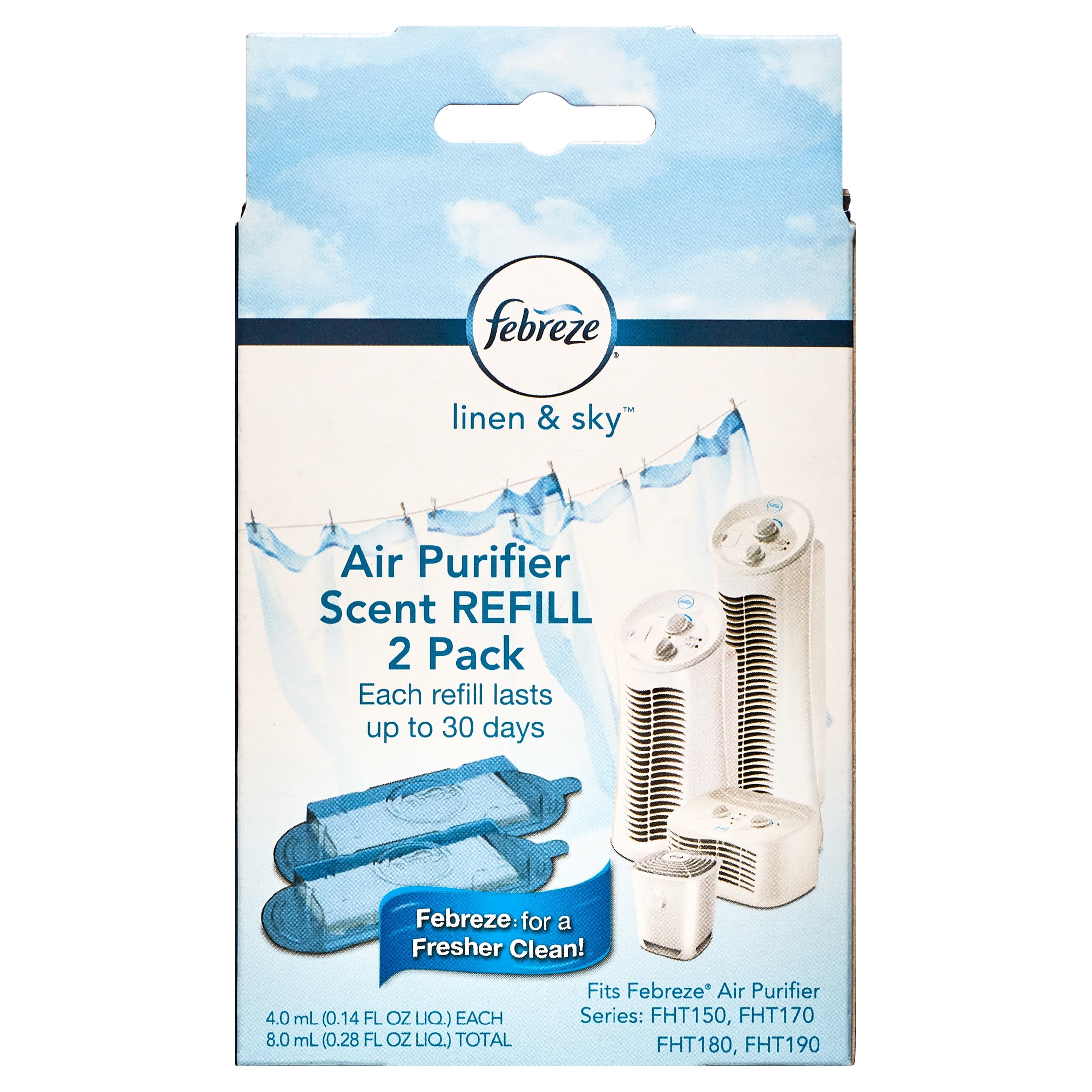 Febreze Mini Tower Air Purifier, Linen & Sky Scent - Walmart.com