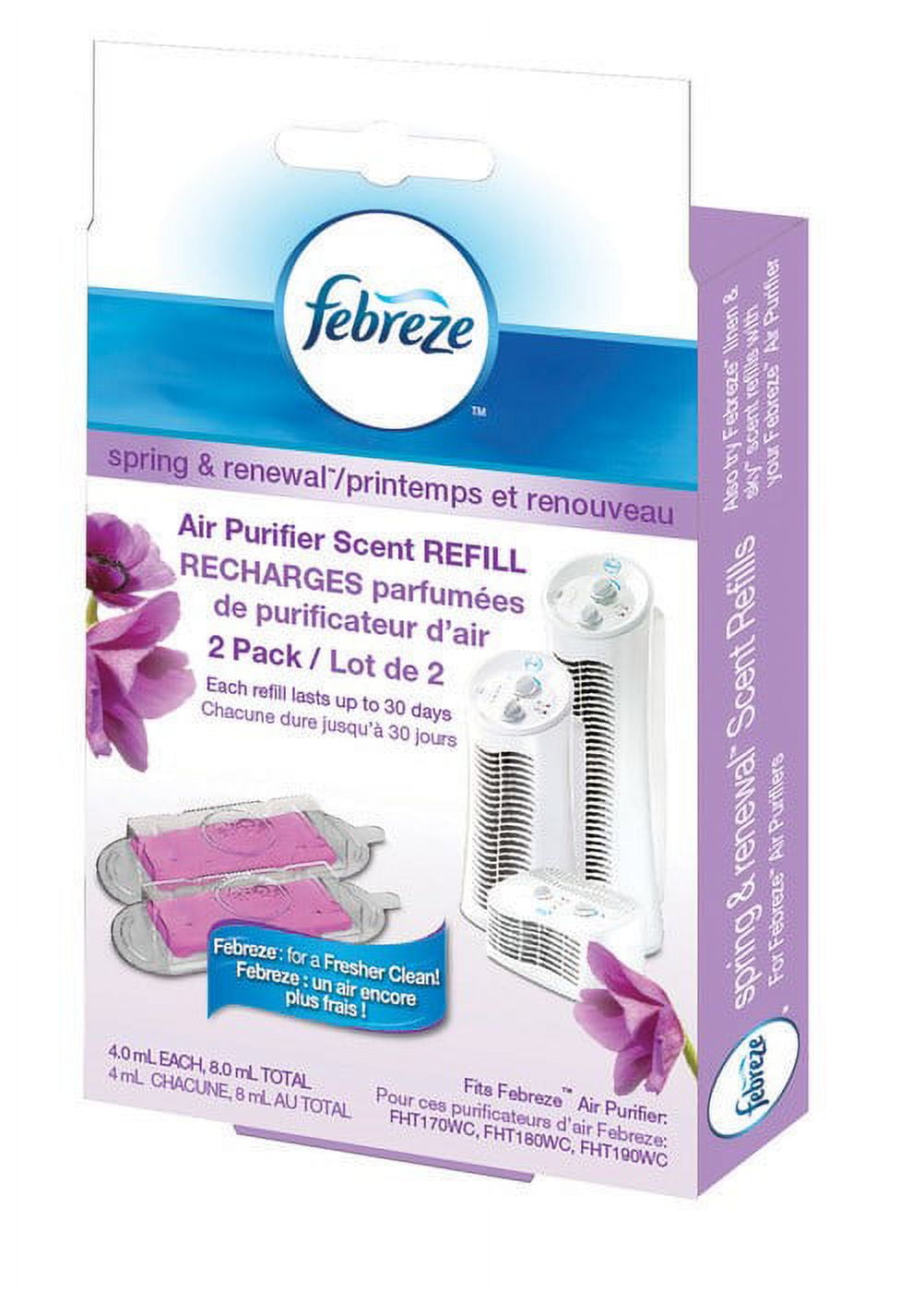 Febreze Mini Tower Air Purifier, White (2 Count) - Walmart.com
