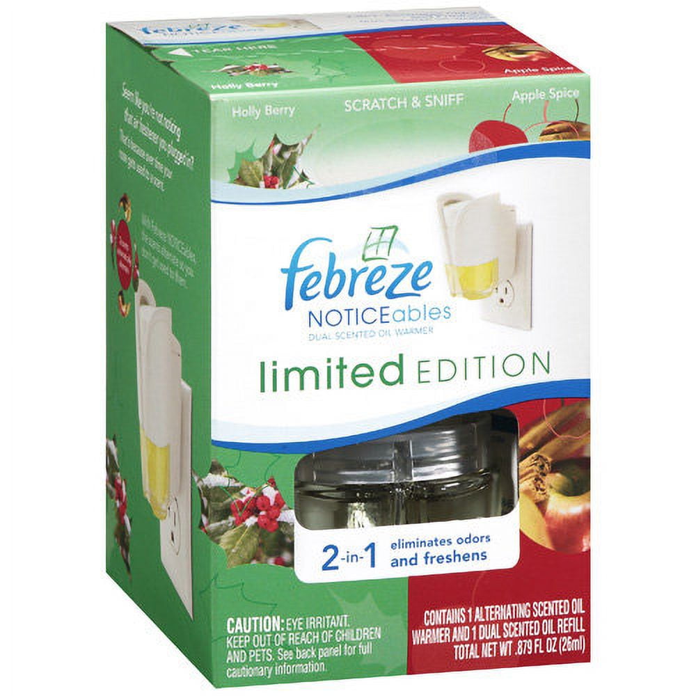 Febreze: Noticeables Holly Berry/Apple Spice Dual Scented Oil Warmer, 2 ...