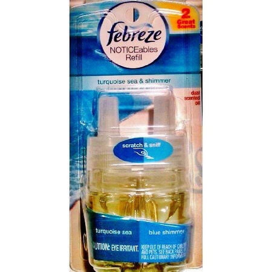 Febreze Noticeables Refills Turquoise Sea & Shimmer Dual Scented Oil ...