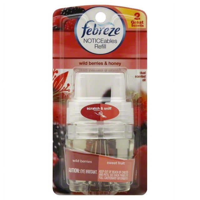 Febreze Noticeables Dual Scented Oil Warmer Refill, Wild Berries ...