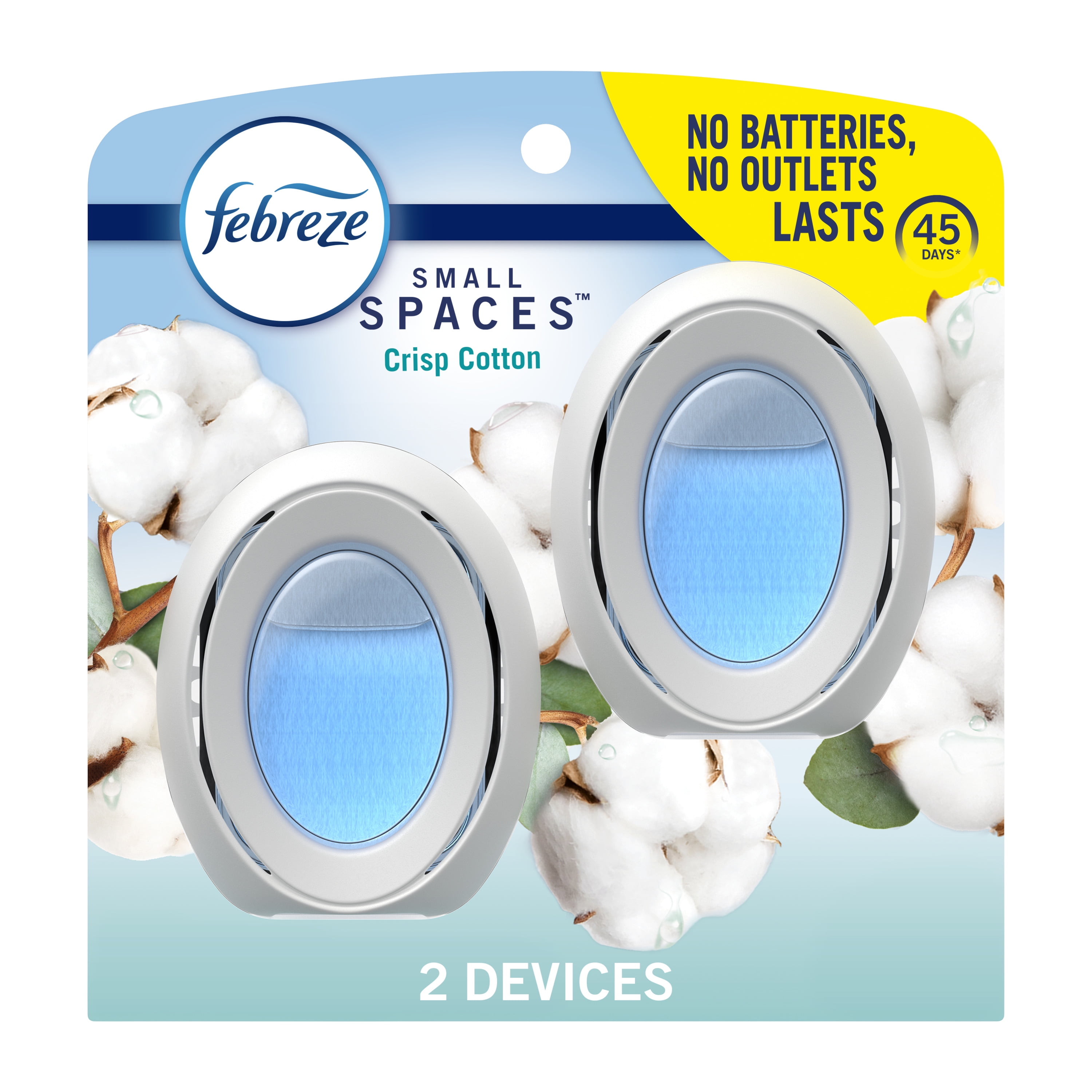Febreze Bathroom Air Freshener, Small Spaces Odor-Fighting, Crisp ...