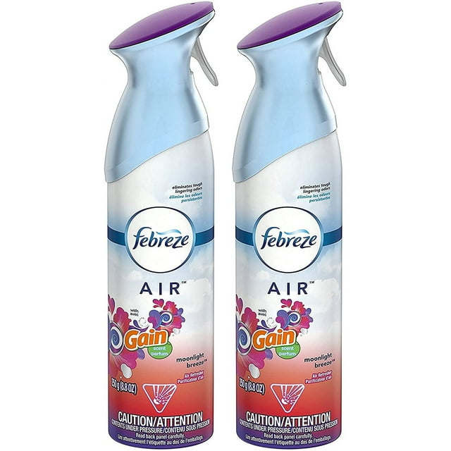 Febreze Odor-Fighting Air Freshener with Gain Moonlight Breeze Scent, 8 ...