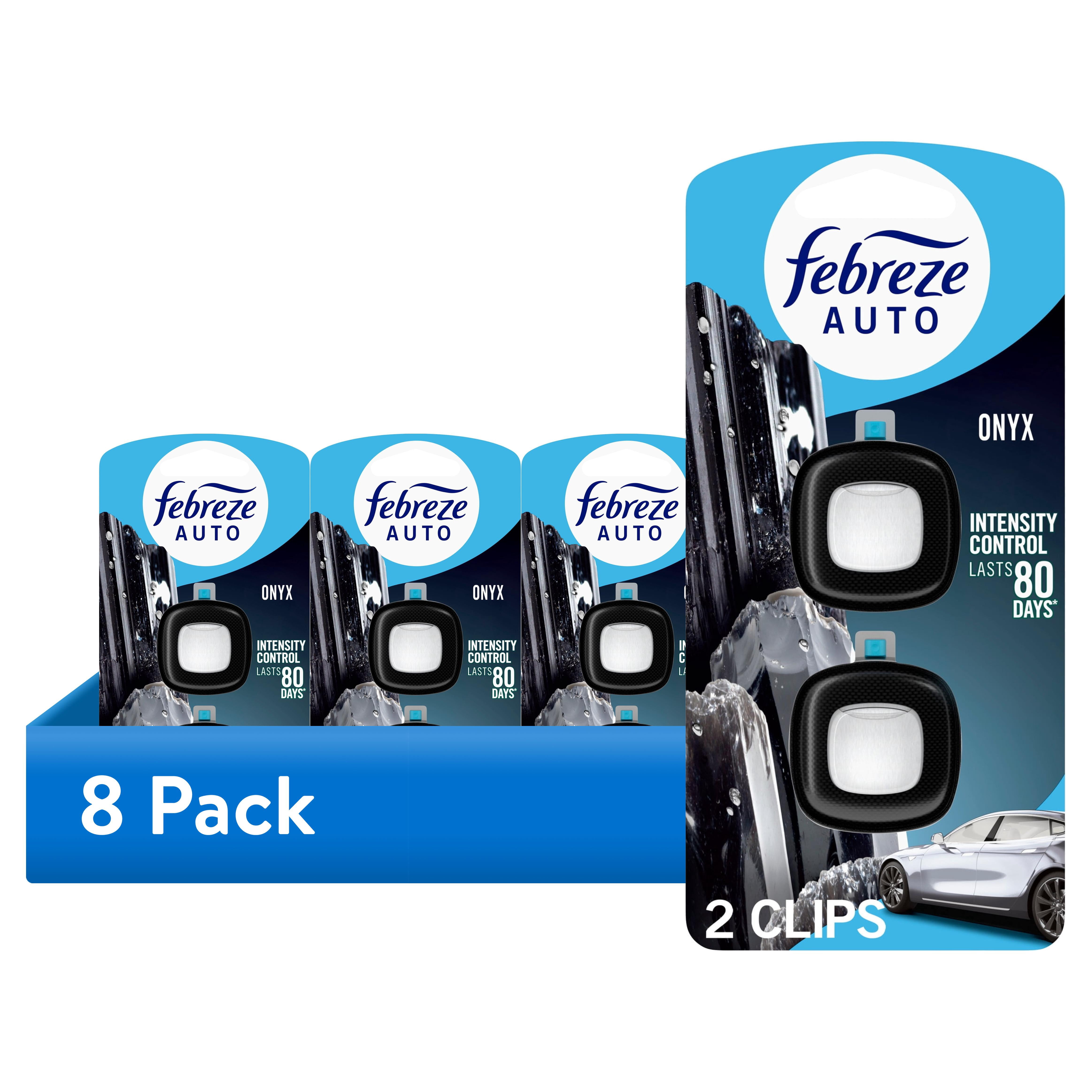 (8 pack) Febreze Odor-Fighting Auto Air Freshener, Car Vent Clip, Onyx ...