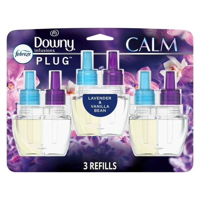 Febreze Odor-Fighting Fade Defy PLUG Air Freshener Downy Calm, .87 fl ...