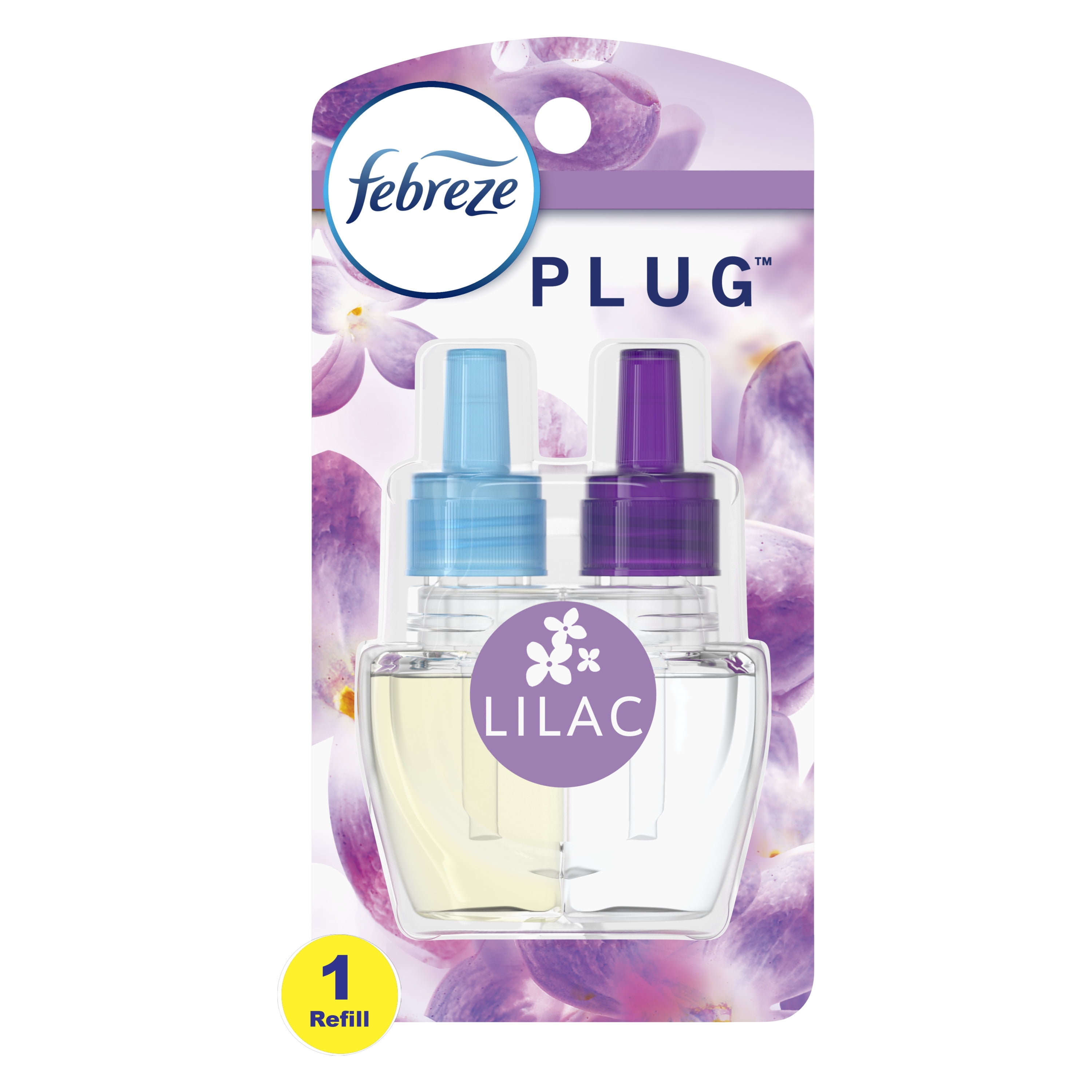Febreze Odor-Fighting PLUG Air Freshener Lilac, .87 oz Oil Refill ...
