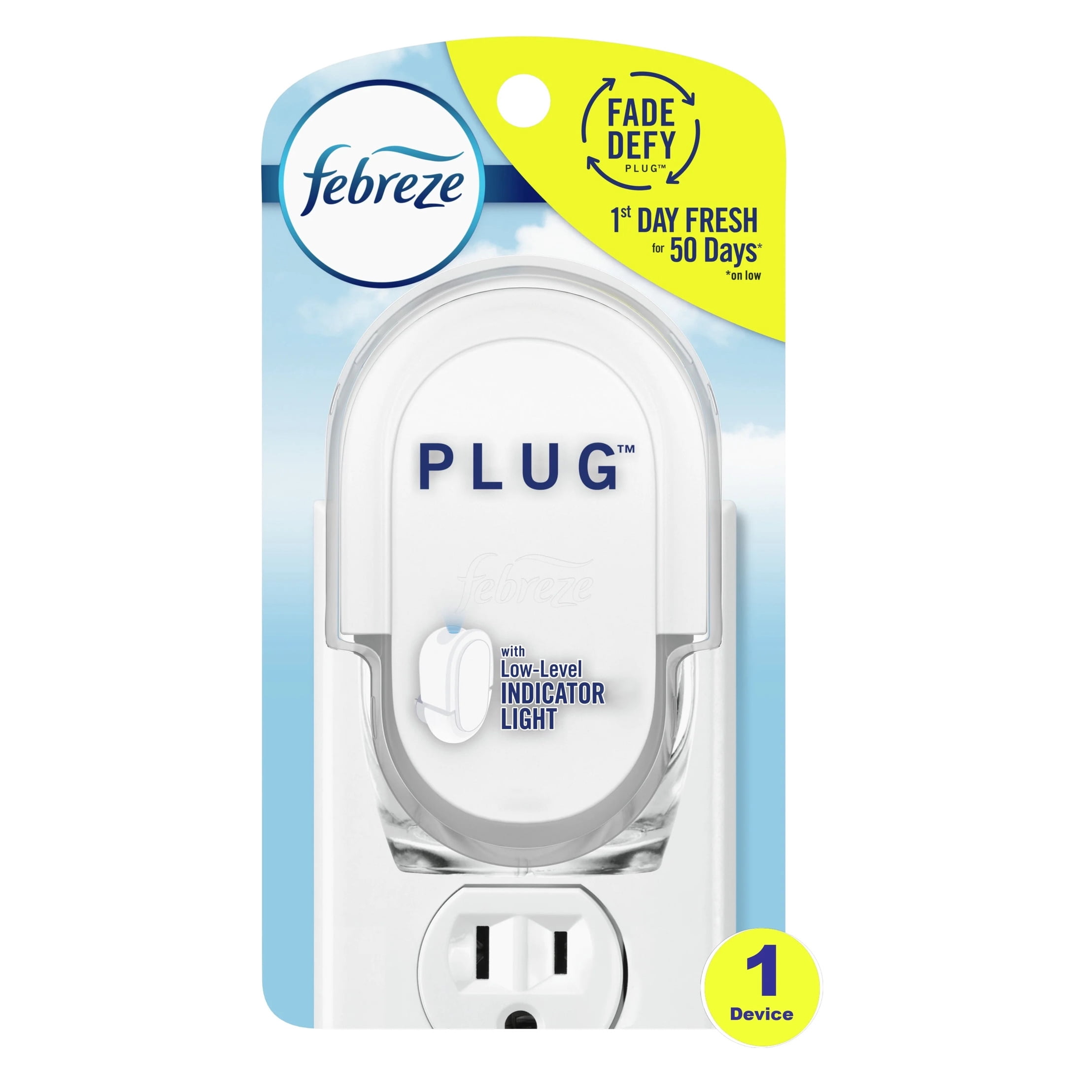 Febreze Fade Defy Plug-in Air Freshener Warmer, Odor-Fighting, 1 Count ...