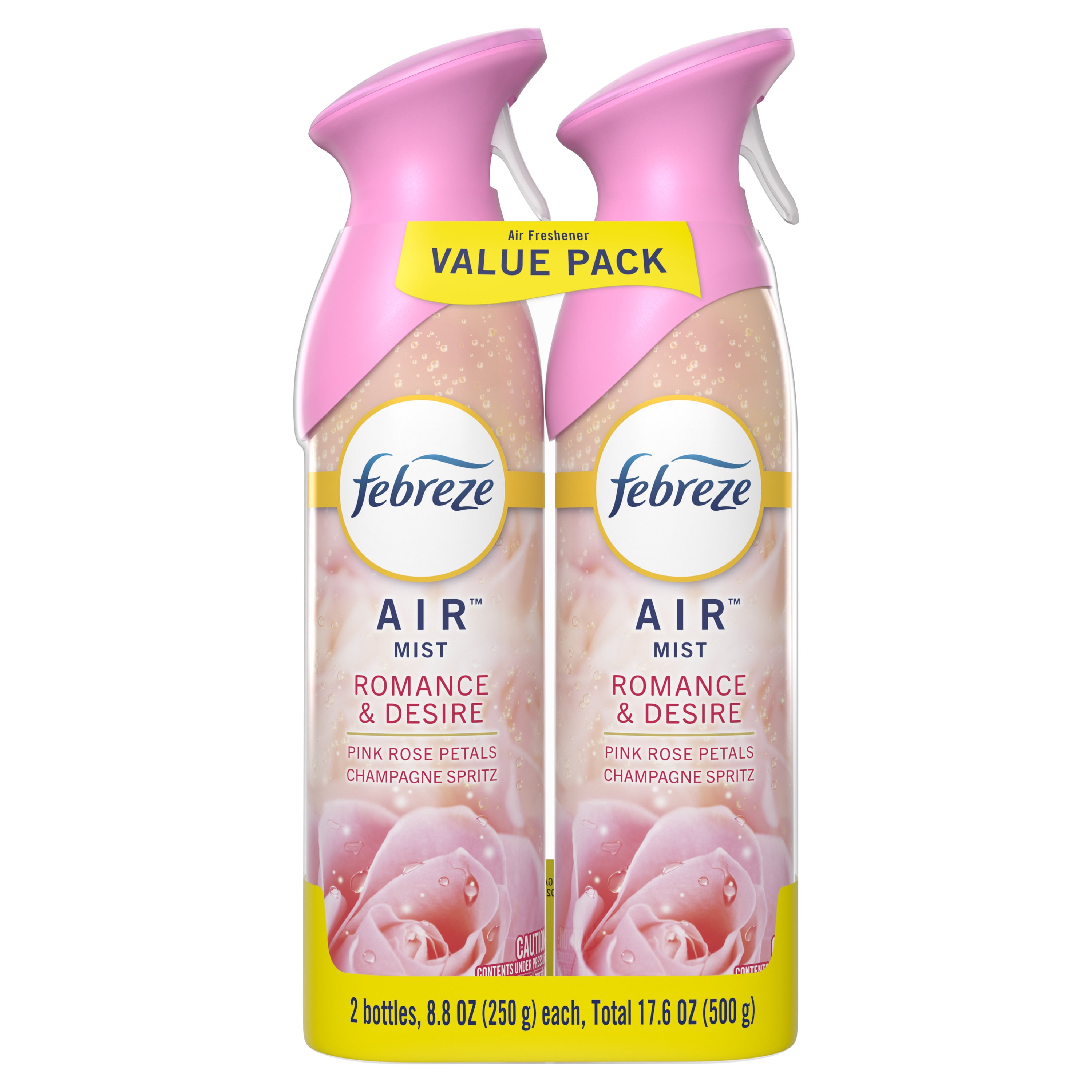 Febreze Odor-Fighting Room Spray, Romance & Desire, 2x8.8oz Cans ...