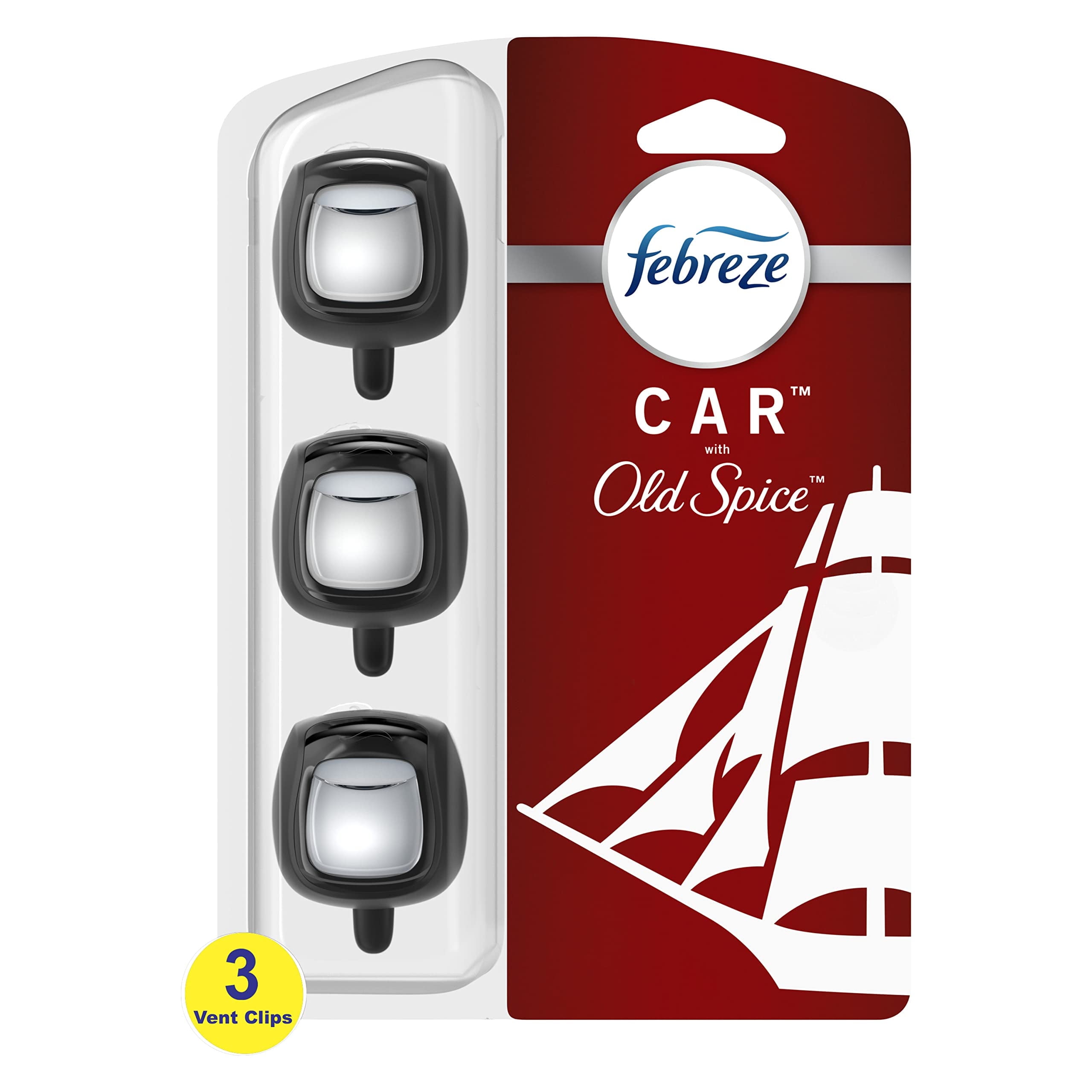 Febreze Old Spice Car Air Fresheners, Old Spice Scent, Odor Fighter for ...