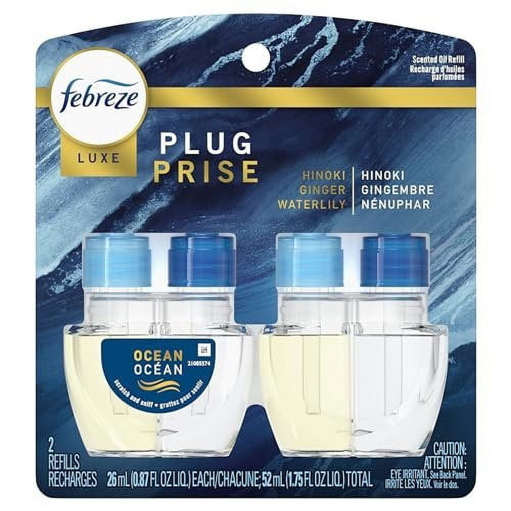 Febreze Origins Fade Defy PLUG Air Freshener & Odor Fighter, Ocean, 2 ...