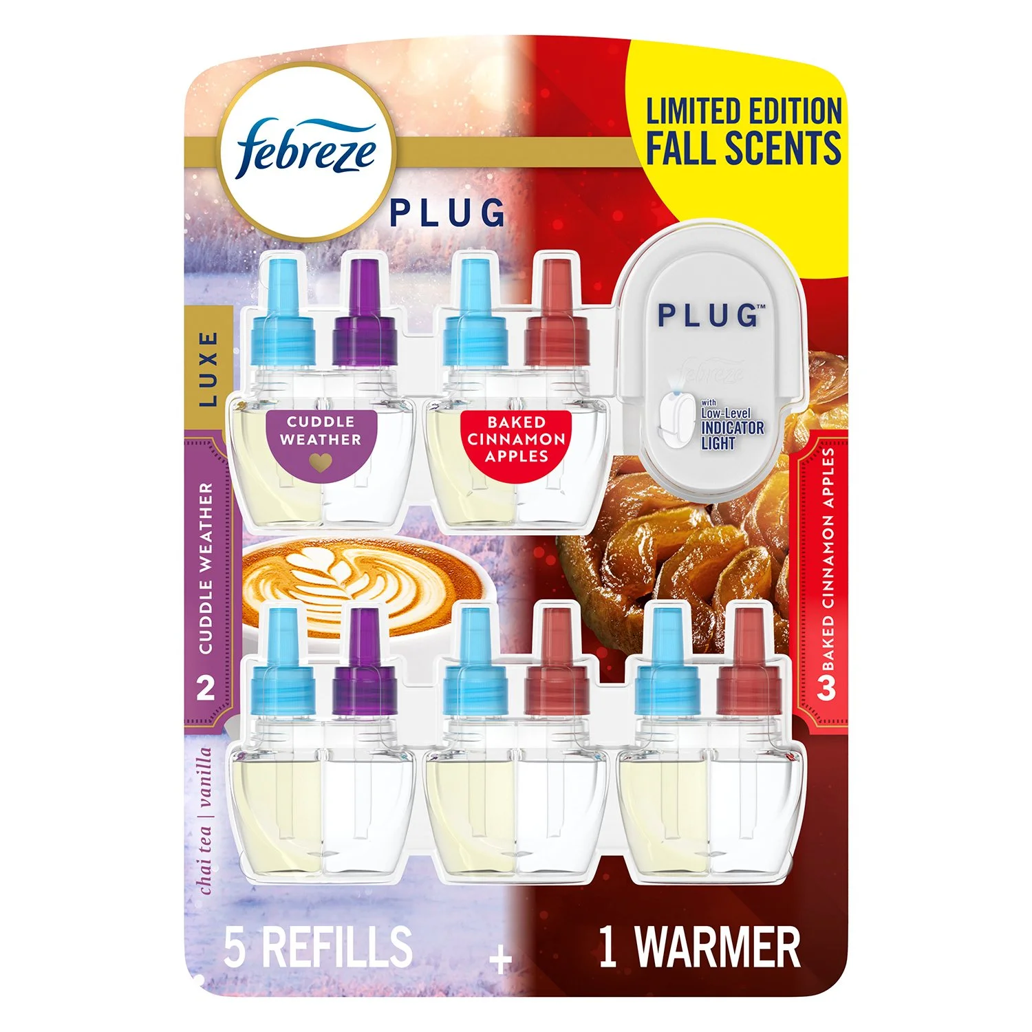 Febreze PLUG Air Freshener, Baked Cinnamon Apples & Cuddle Weather , 1 ...