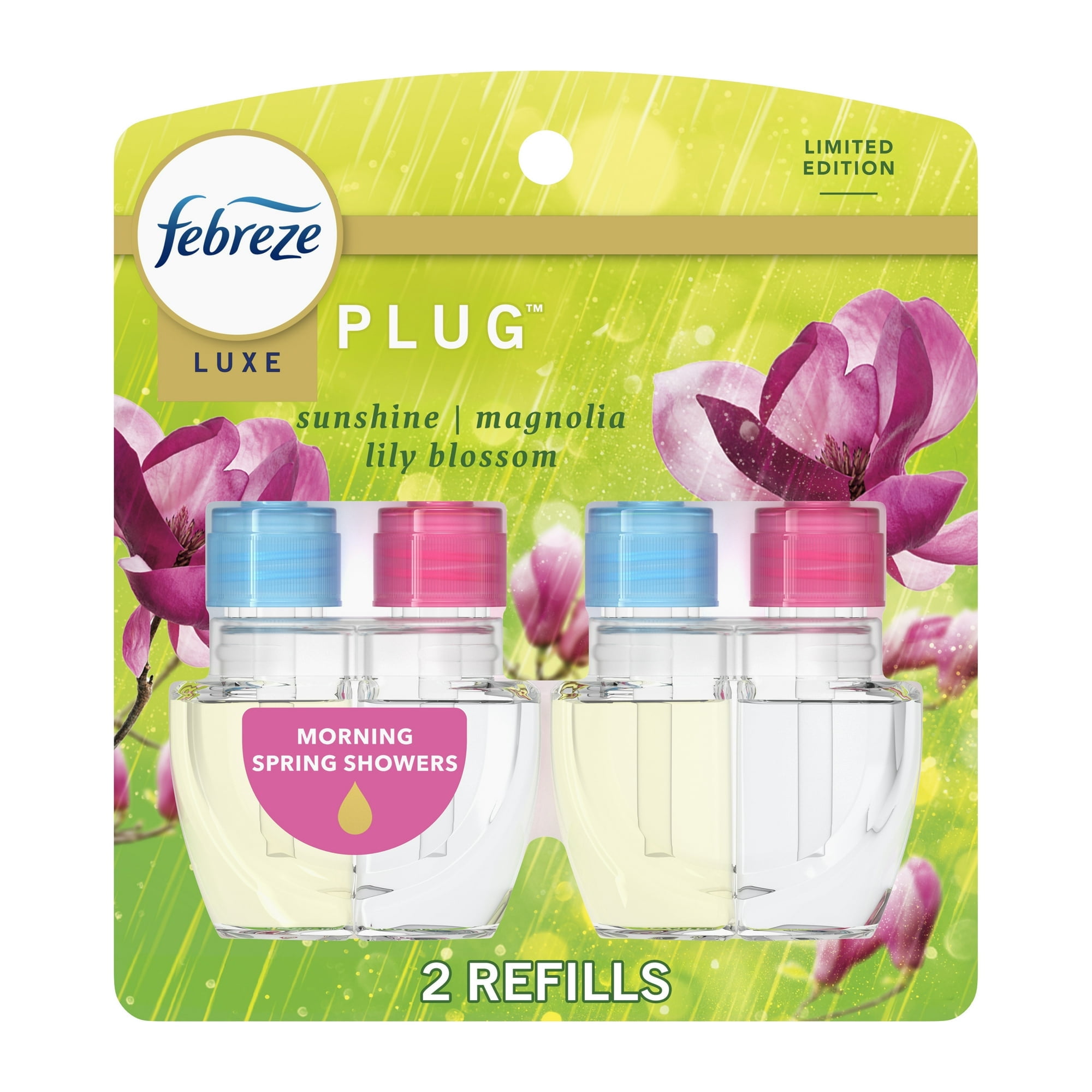 Febreze Plug In Air Freshener, Odor-Fighting Oil Refill, Morning Spring ...
