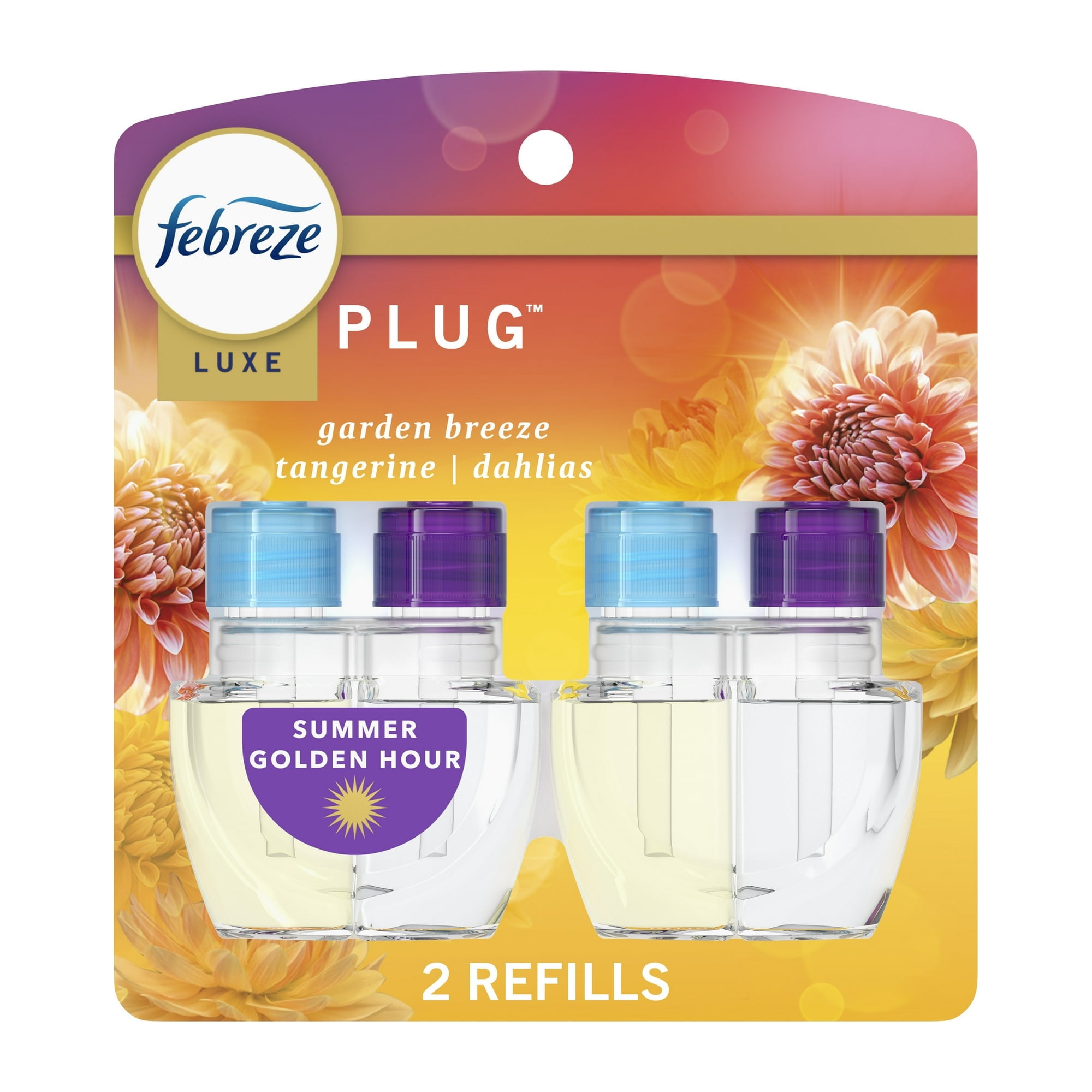 Febreze Plug In Air Freshener, Odor-Fighting Oil Refill, Summer Golden ...