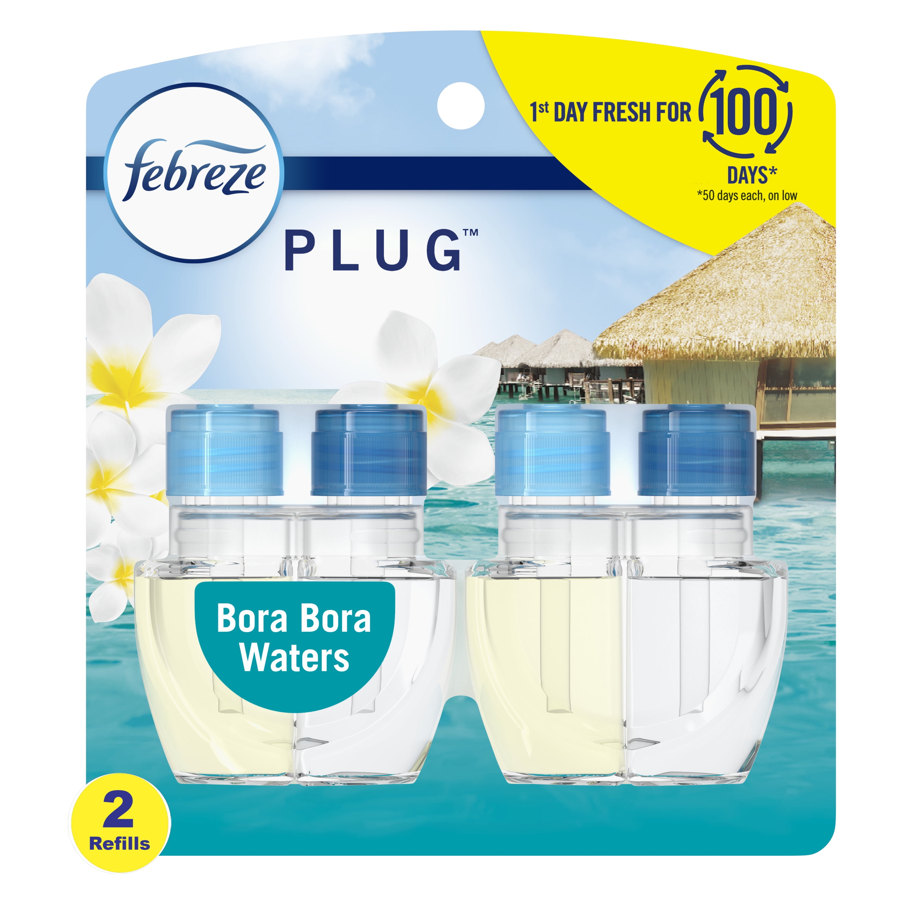 Febreze Plug In Air Freshener, Odor-Fighting Scented Oil Refill, Bora ...