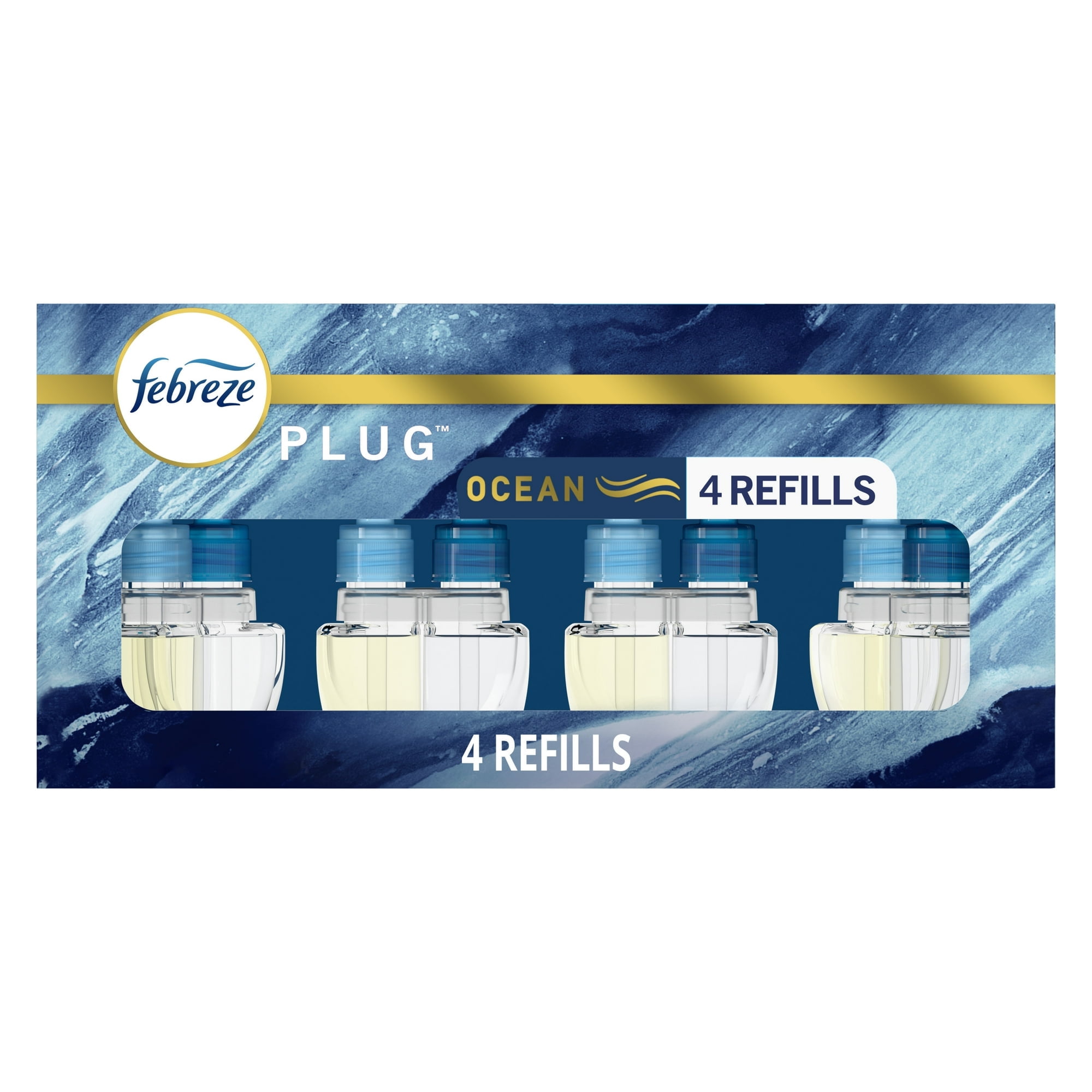 Febreze Plug In Air Freshener, Odor-Fighting Scented Oil Refill, Ocean ...