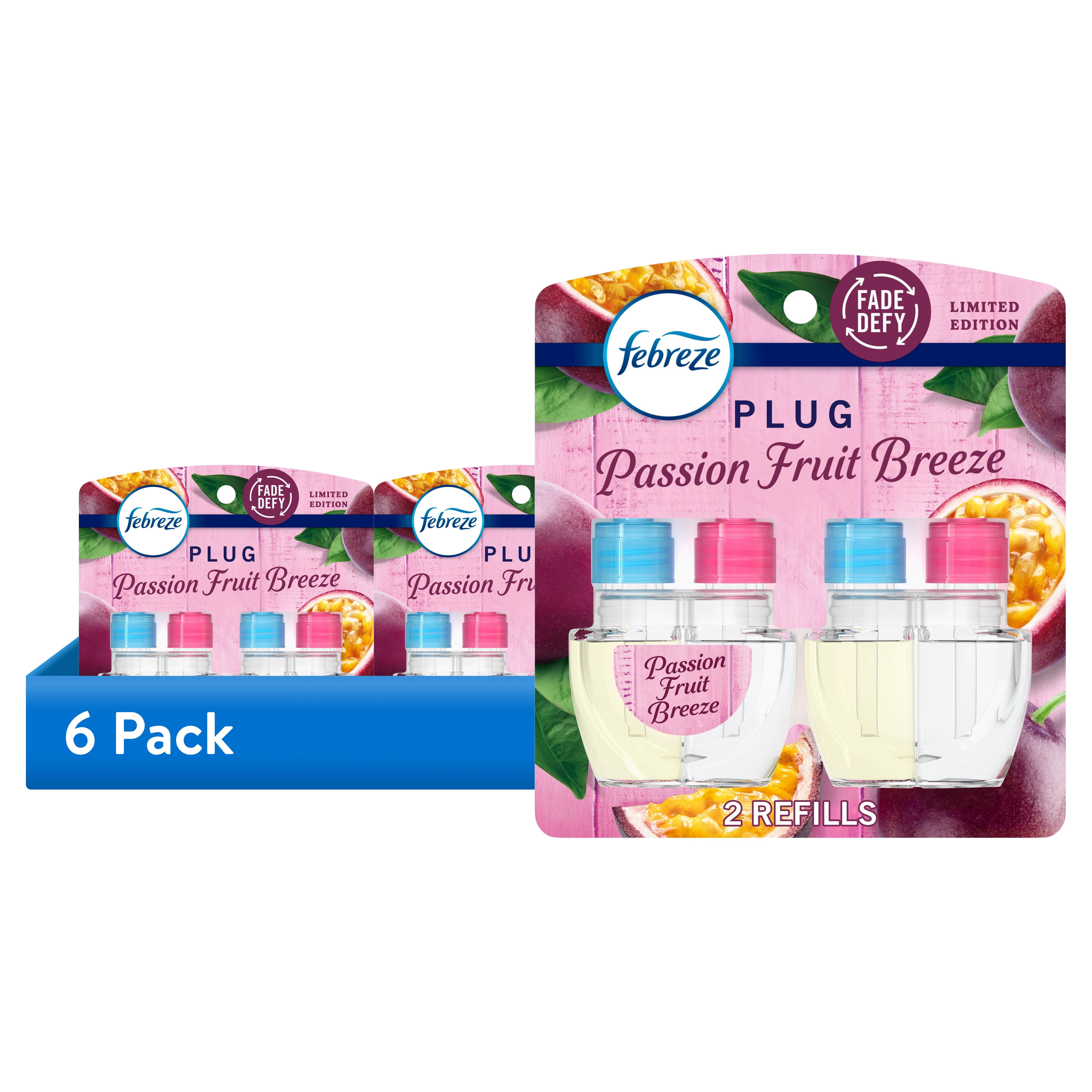 (6 pack) Febreze Plug In Air Freshener Scented Oil Refill Passion Fruit ...