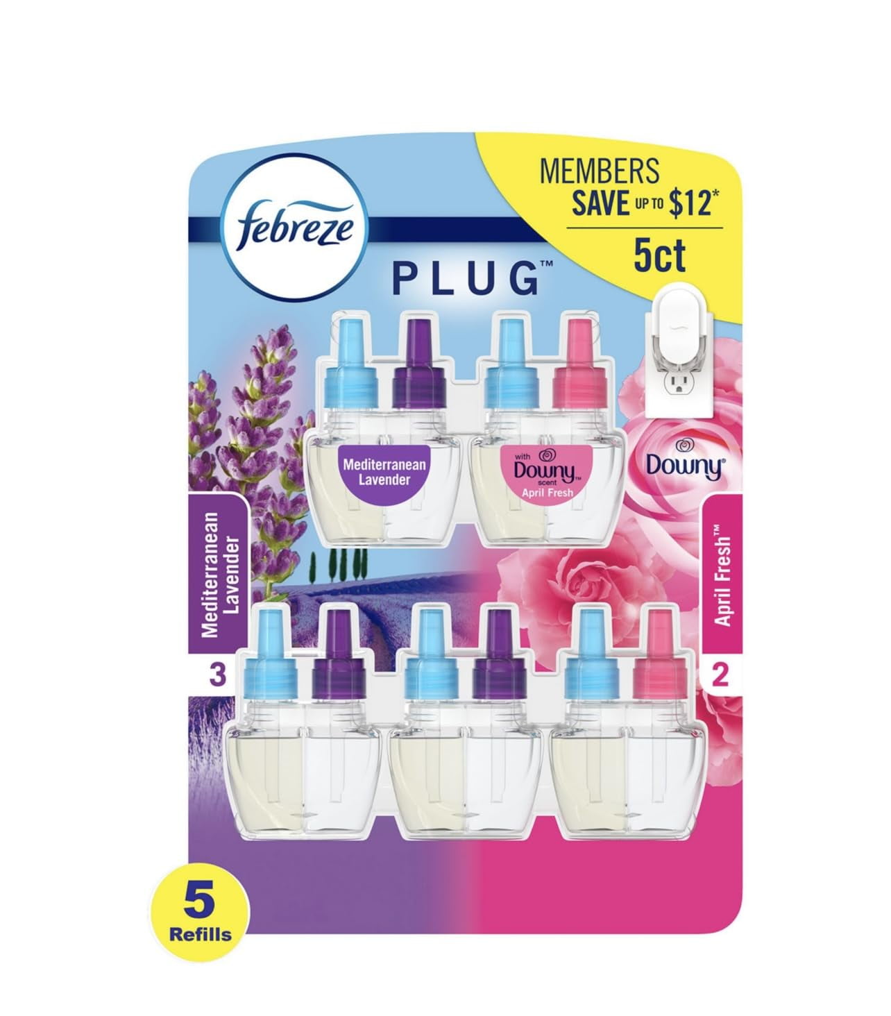 Febreze Plug In Fresh Breeze Air Fresheners, Mediterranean Lavender ...