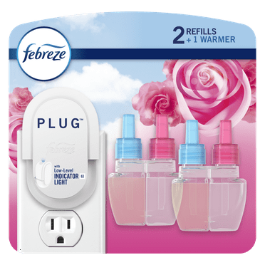 Febreze Plug Scent Booster, Air Freshener, Scented Oil Diffuser, Gain ...