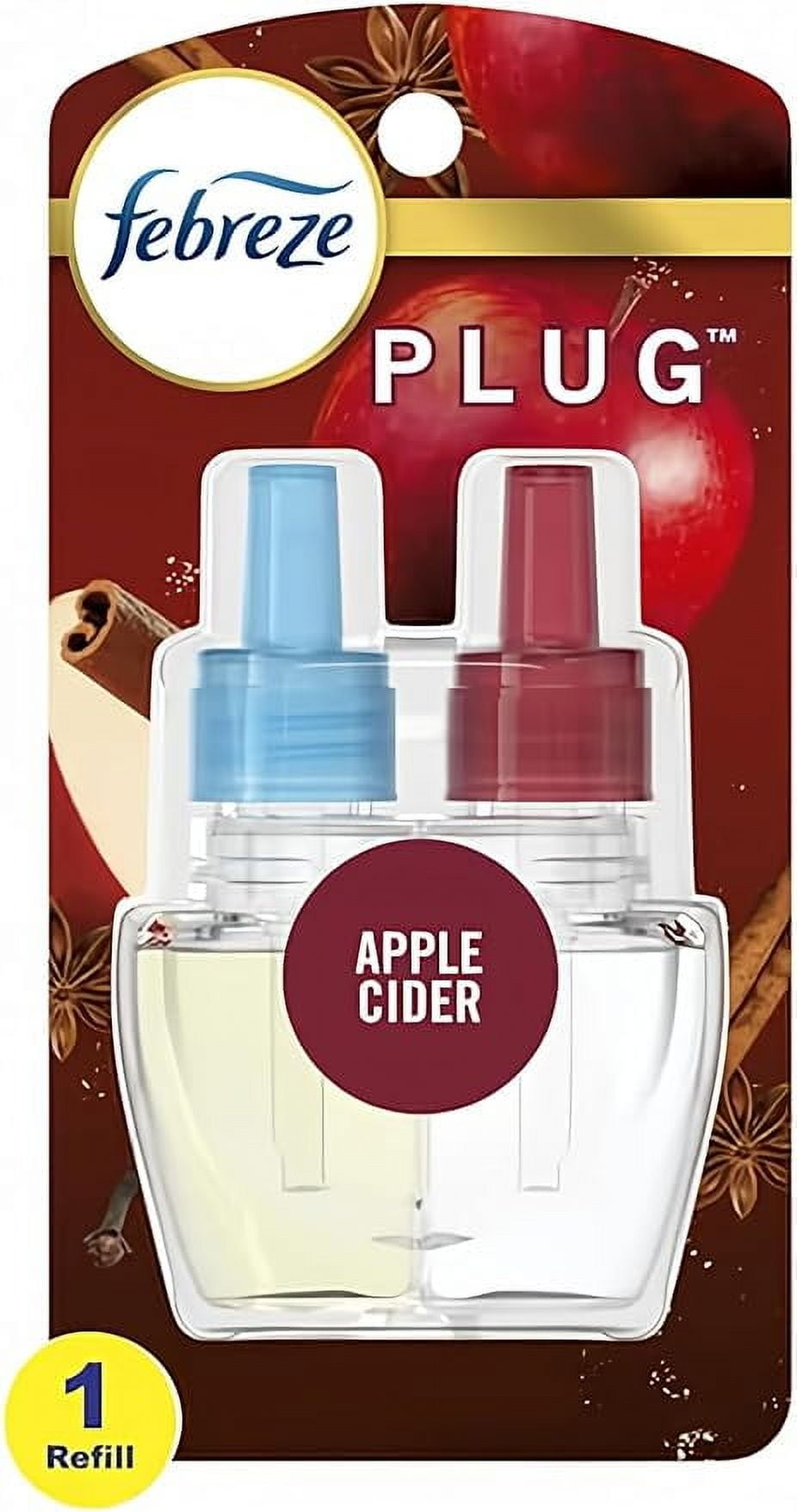 Febreze Plug Refill, Odor-Fighting Air Freshener, Apple Cider Scent, 1 ...