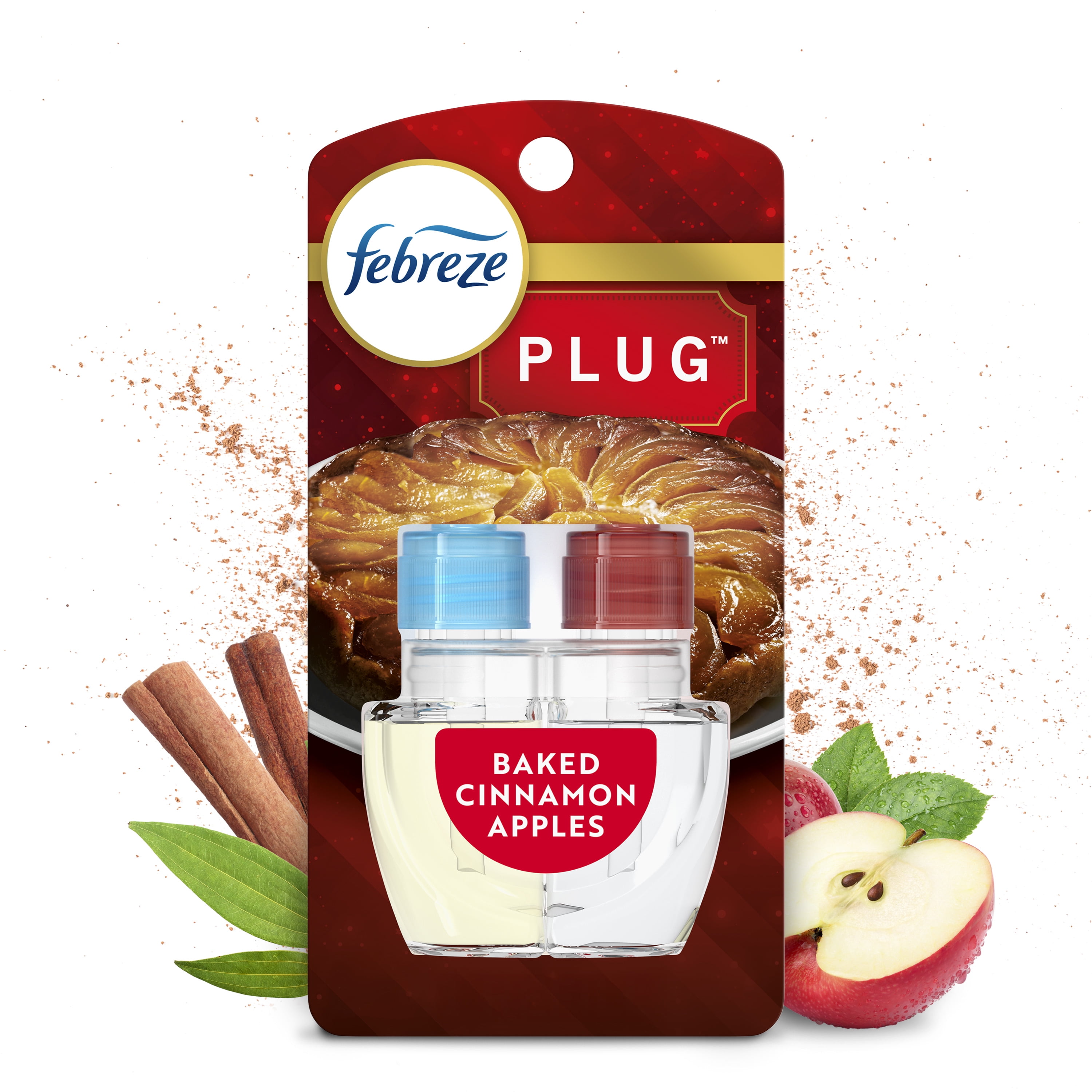 Febreze Fade Defy PLUG Air Freshener, Baked Cinnamon Apples, .87 fl. oz ...