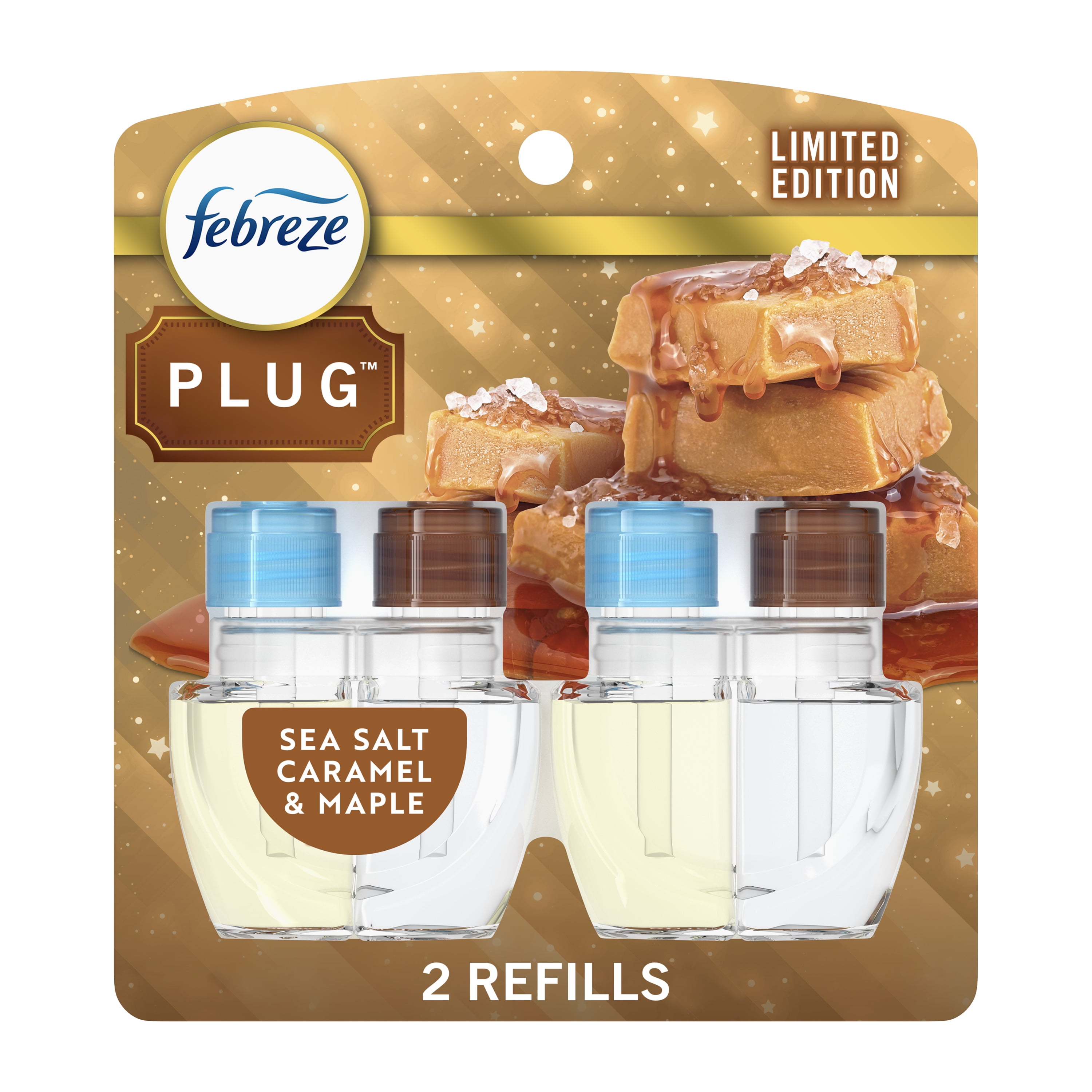 Febreze Plug Refill Odor-Fighting Air Freshener Sea Salt Caramel ...