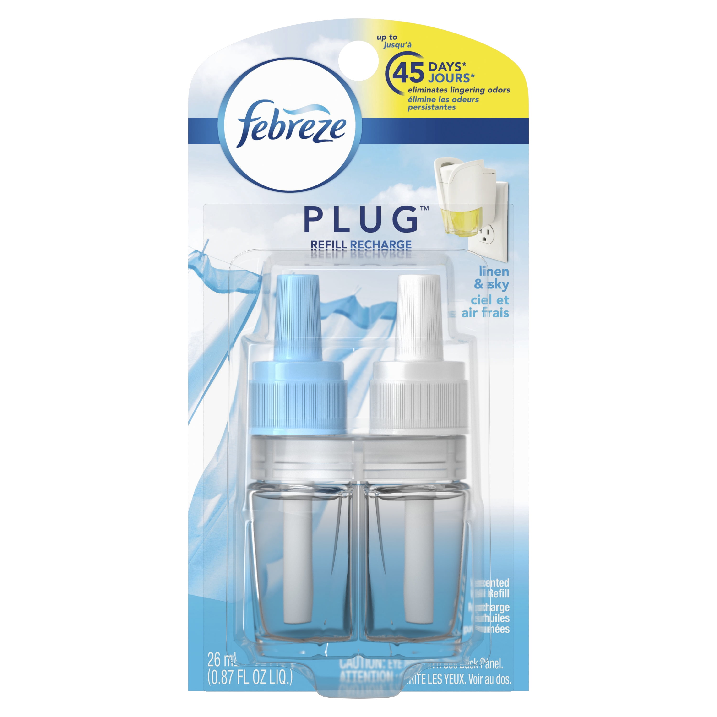 Febreze Plug Scented Oil Refill, Linen & Sky, 1 count - Walmart.com