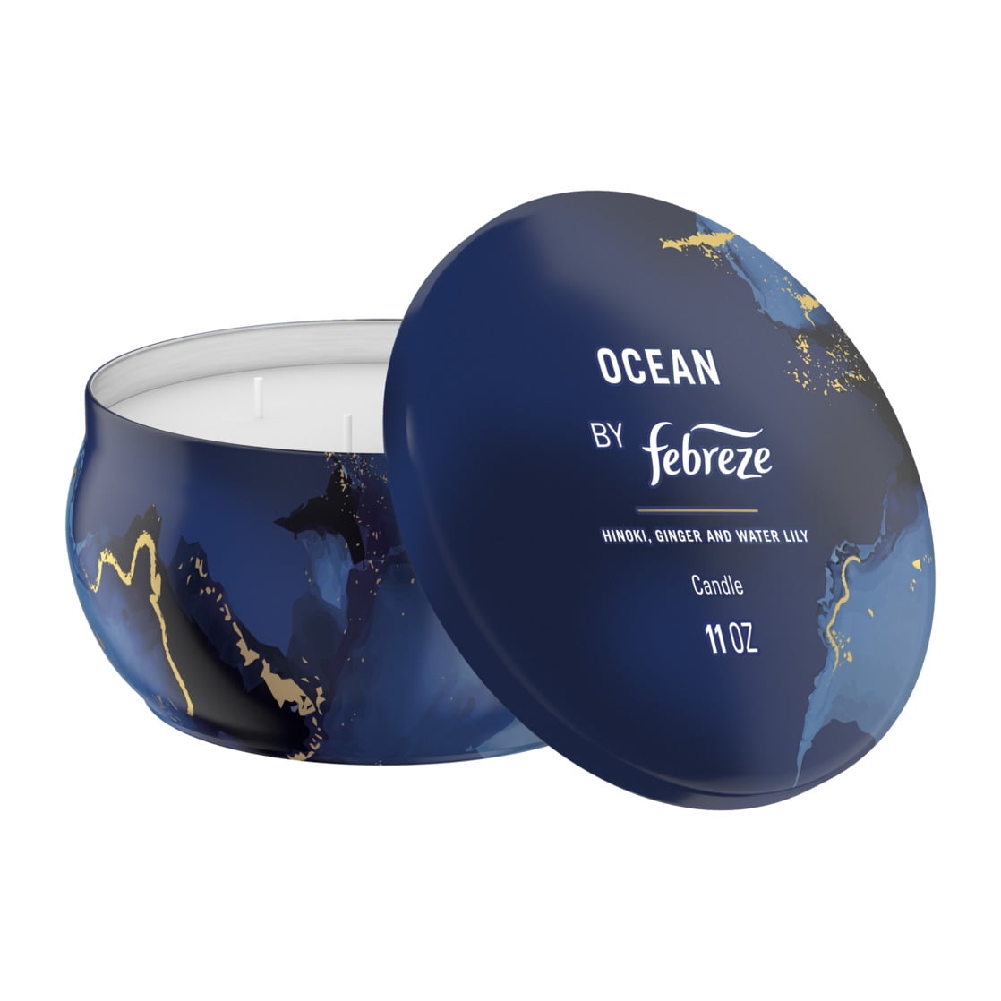 Febreze Scented Candle Ocean Scent 11 oz 4-Wick Candle for Home ...