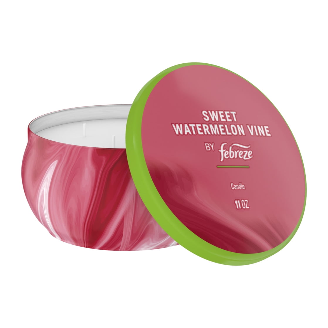 Febreze Scented Candle, Sweet Watermelon Vine Scent, 11 oz 4 Wick ...