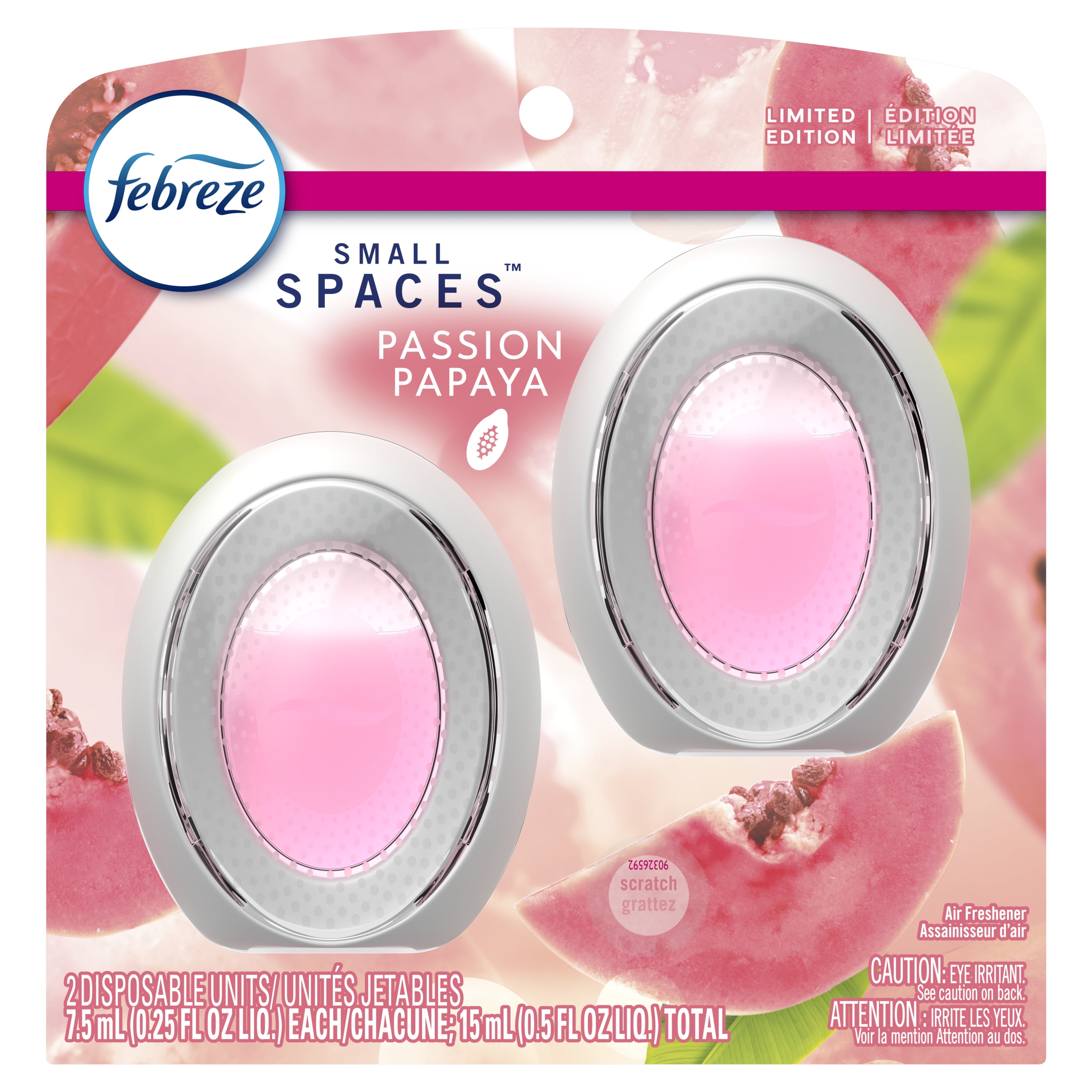 Febreze Small Spaces Scented Air Freshener - 2ct Papaya, Long Lasting ...
