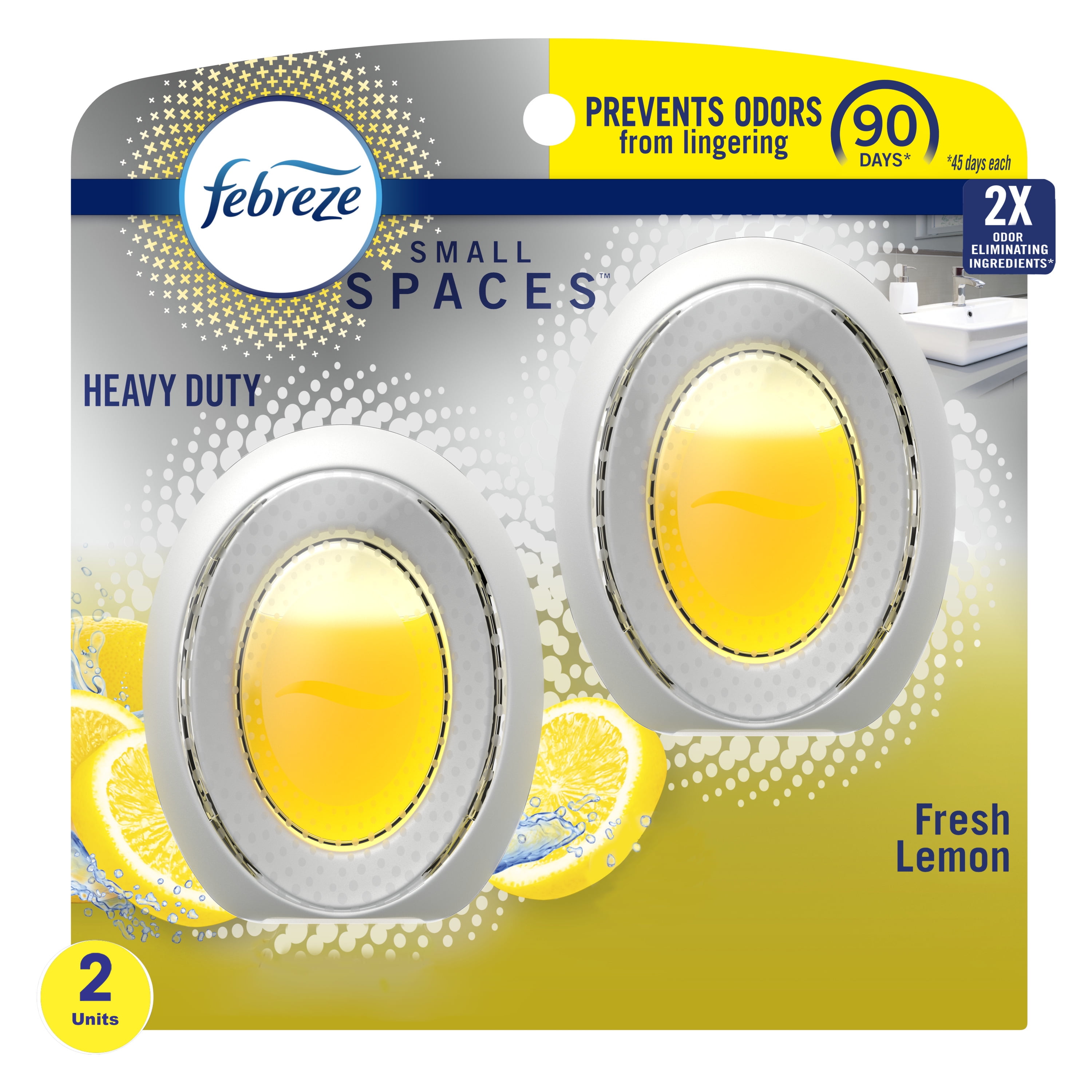 Febreze Small Spaces Air Freshener, Fresh Lemon Scent, Heavy Duty, Long ...