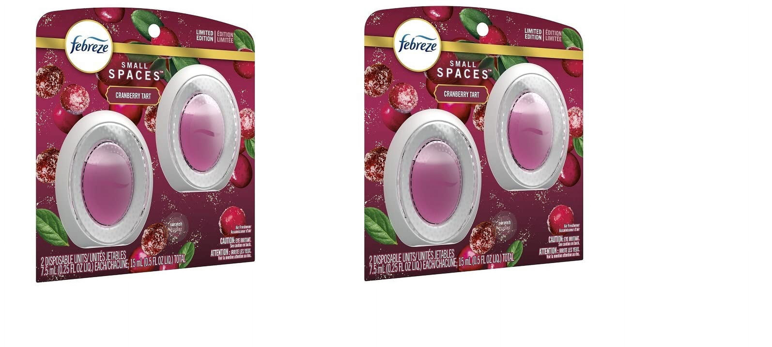 Febreze Small Spaces Air Freshener, Limited Edition Cranberry Tart, 2 ...