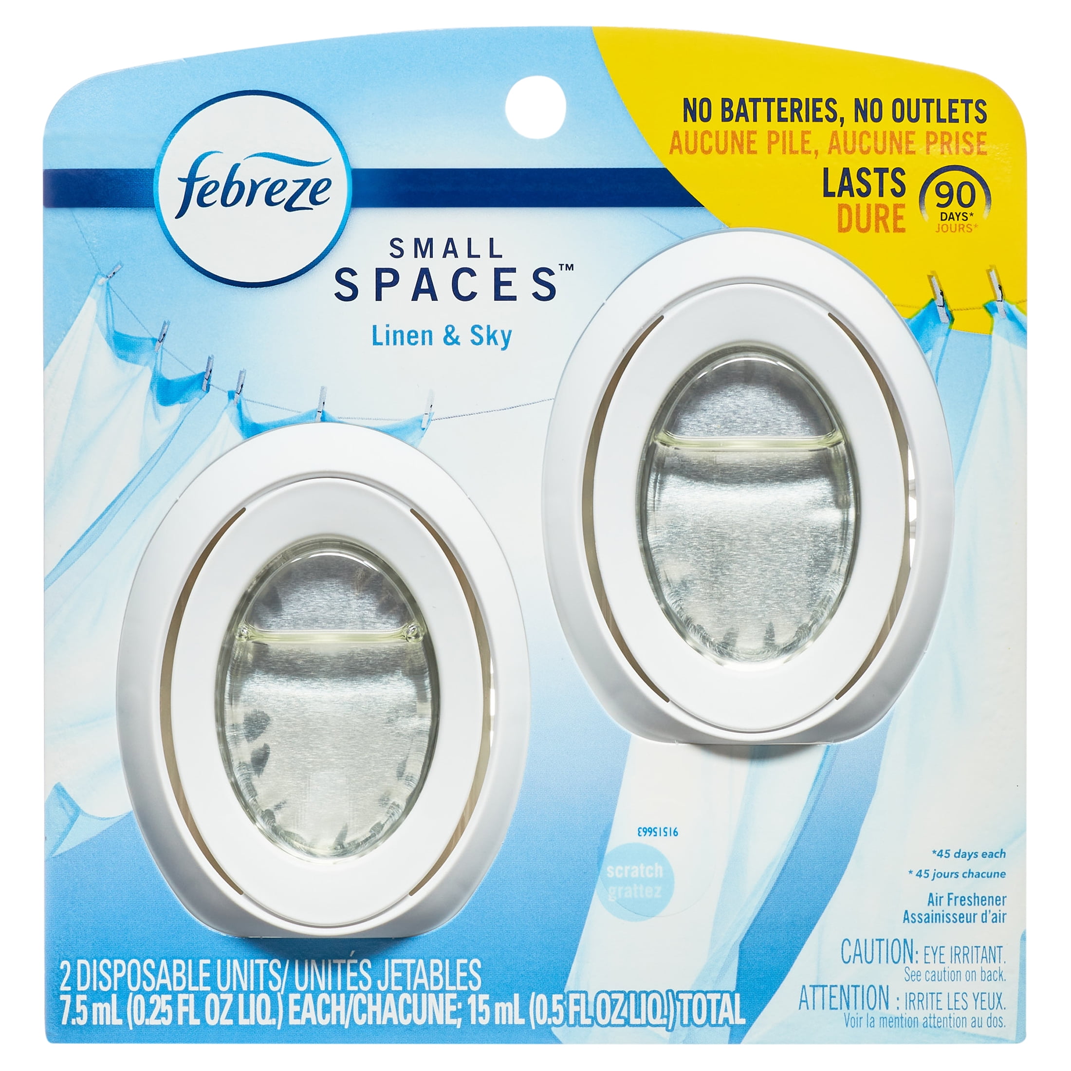 Febreze Small Spaces Air Fresheners, Linen Sky - Walmart.com