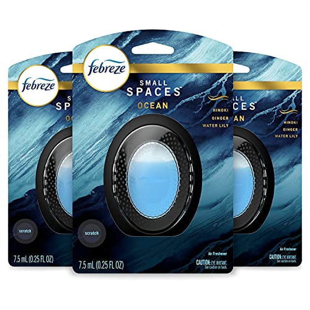 Febreze Small Spaces Air Freshener, Ocean Scent, 0.25 Fl Oz, Pack of 3 ...