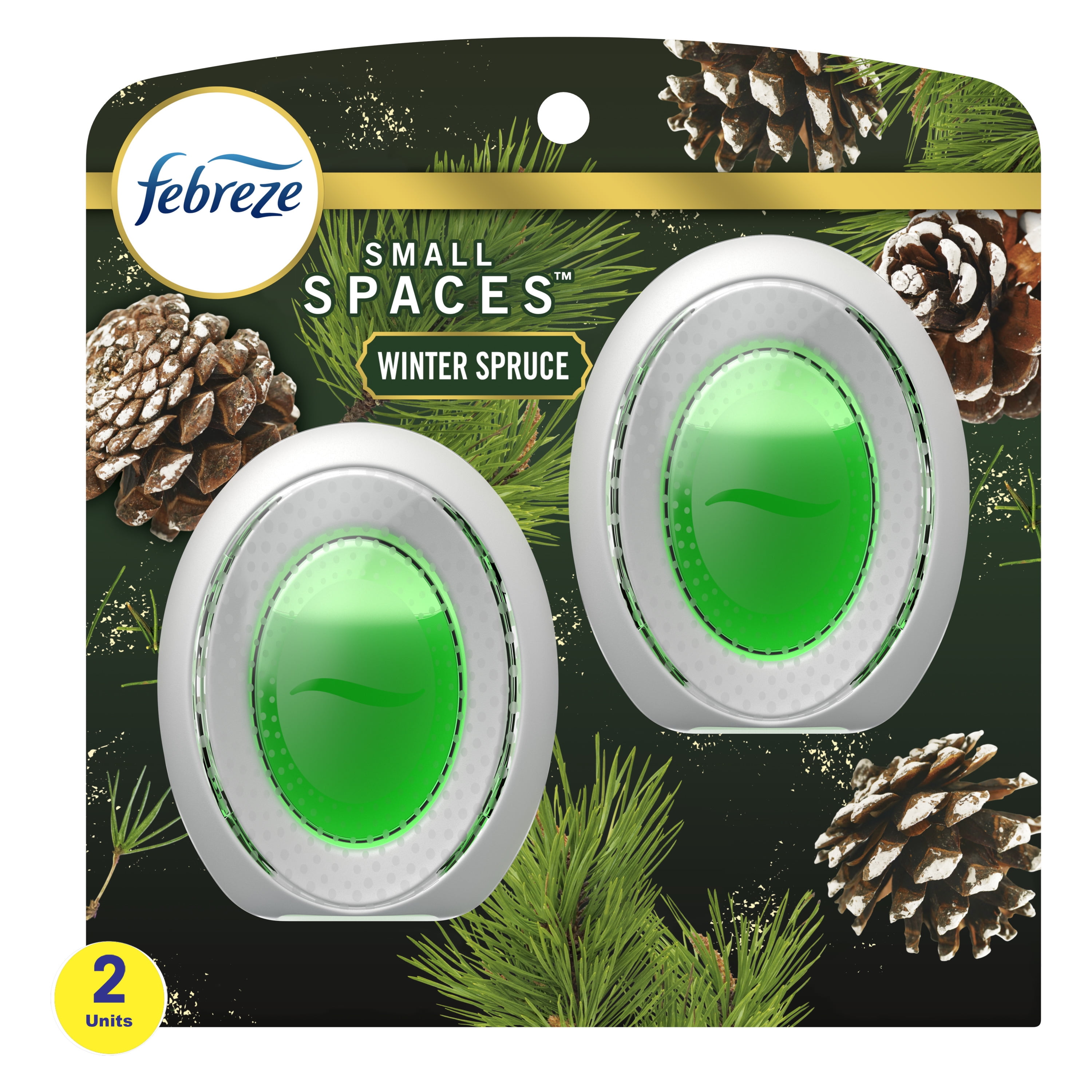 Febreze Small Spaces Air Freshener, Winter Spruce, .25 oz, Pack of 2 ...