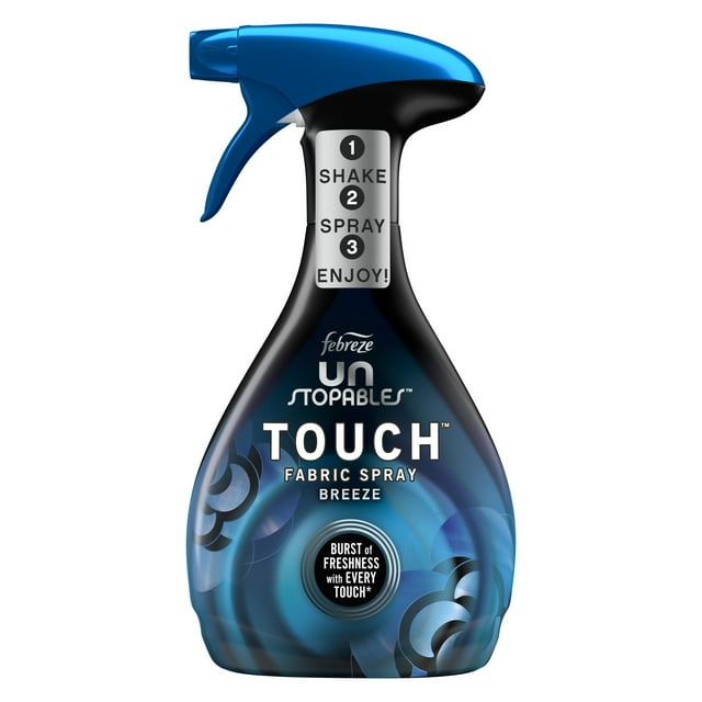 Febreze Unstopables Touch Fabric Spray and Odor Fighter, Breeze, 16.9 ...