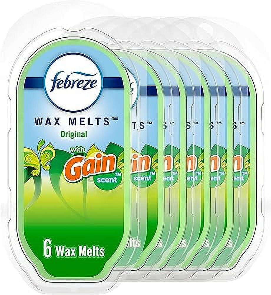 Febreze Wax Melts Fragrance Melt Warmer Blocks, Gain Original Scent, 6 ...