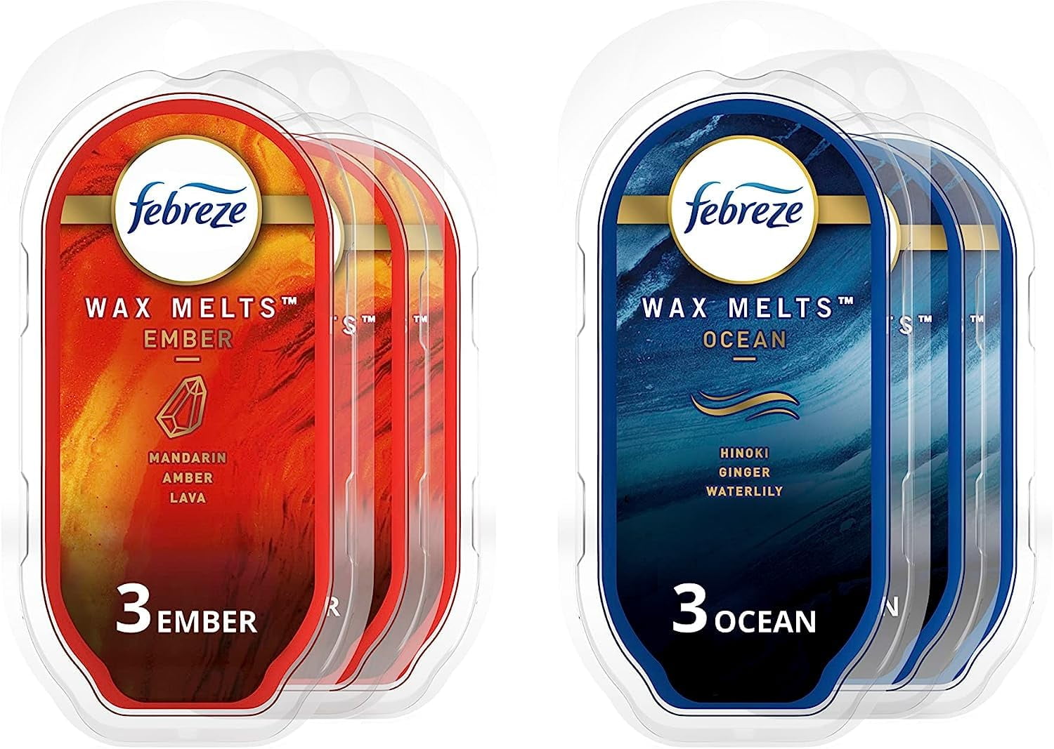 Febreze Wax Melts, Wax Melt Warmer Cubes, Wax Warmer Cubes, Pack of 6 ...