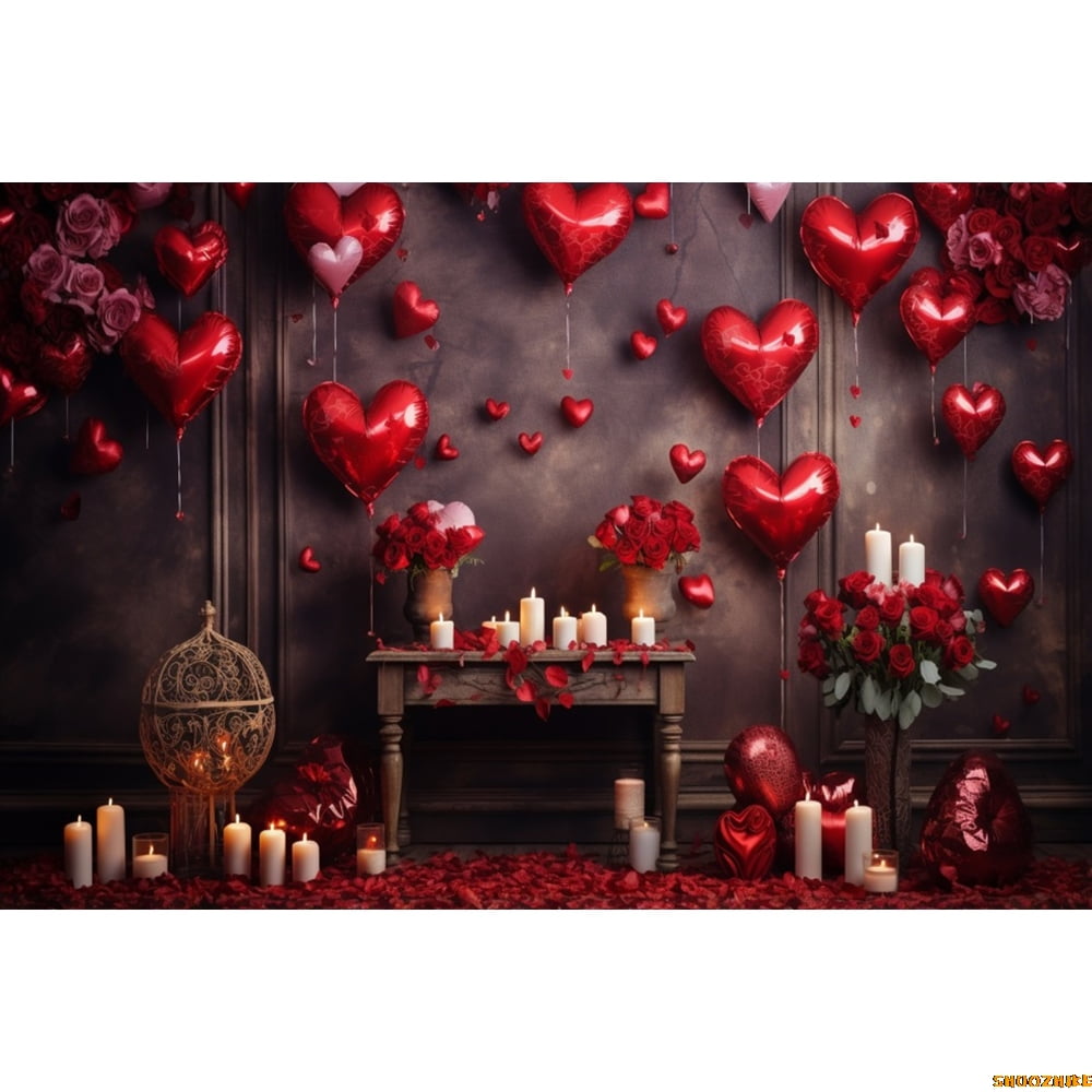 February 14 Valtine's Day Photography Backdrop tic Valtine Red Rose ...