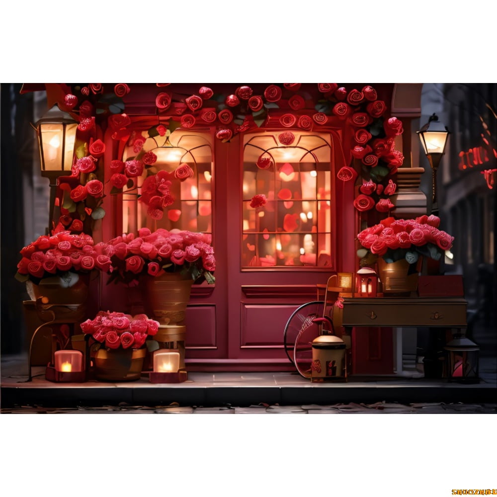 February 14 Valtine's Day Photography Backdrop tic Valtine Red Rose ...