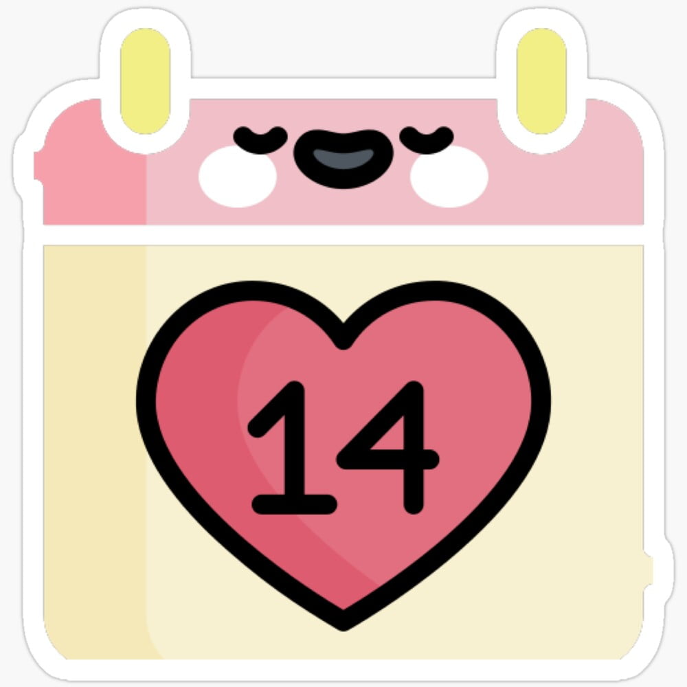 February 14Th Sticker Phone Decal Water Bottle Stickers Car Decals ...